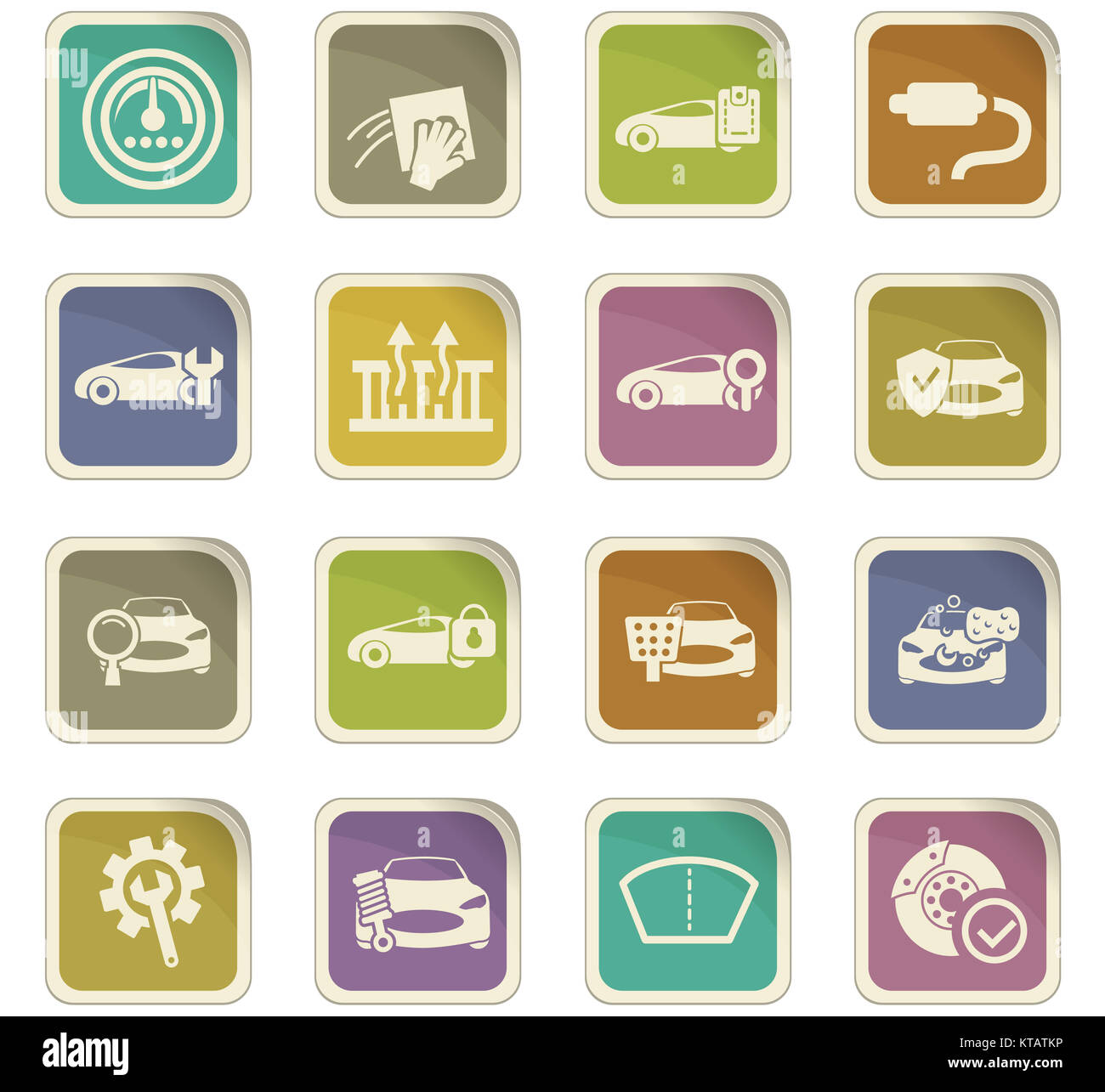 Car shop icons set Stock Photo - Alamy