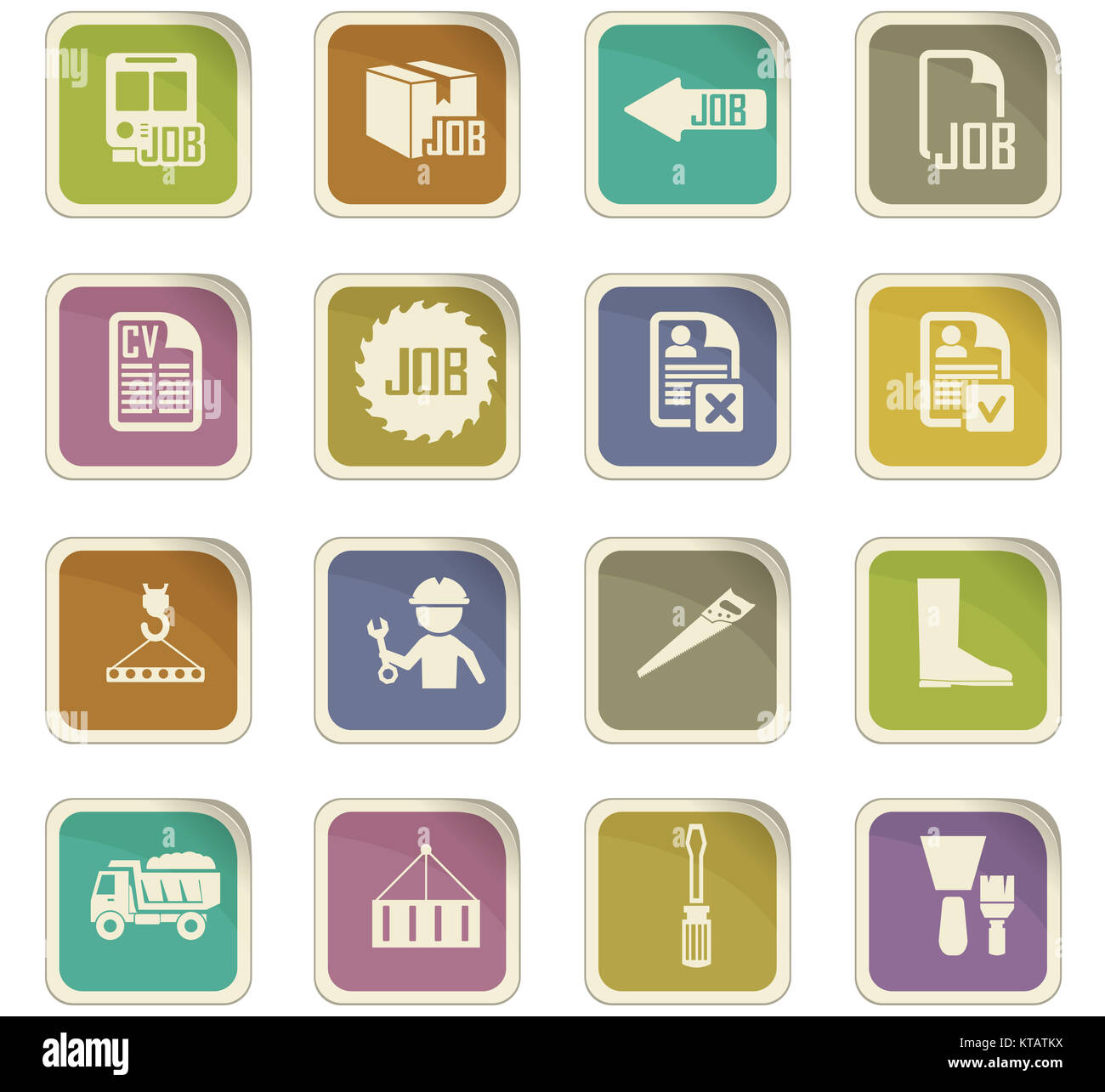 Job icons set Stock Photo - Alamy