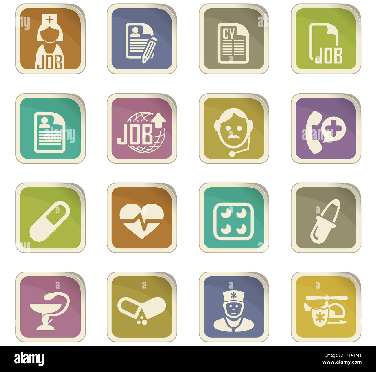 Job icons set Stock Photo - Alamy