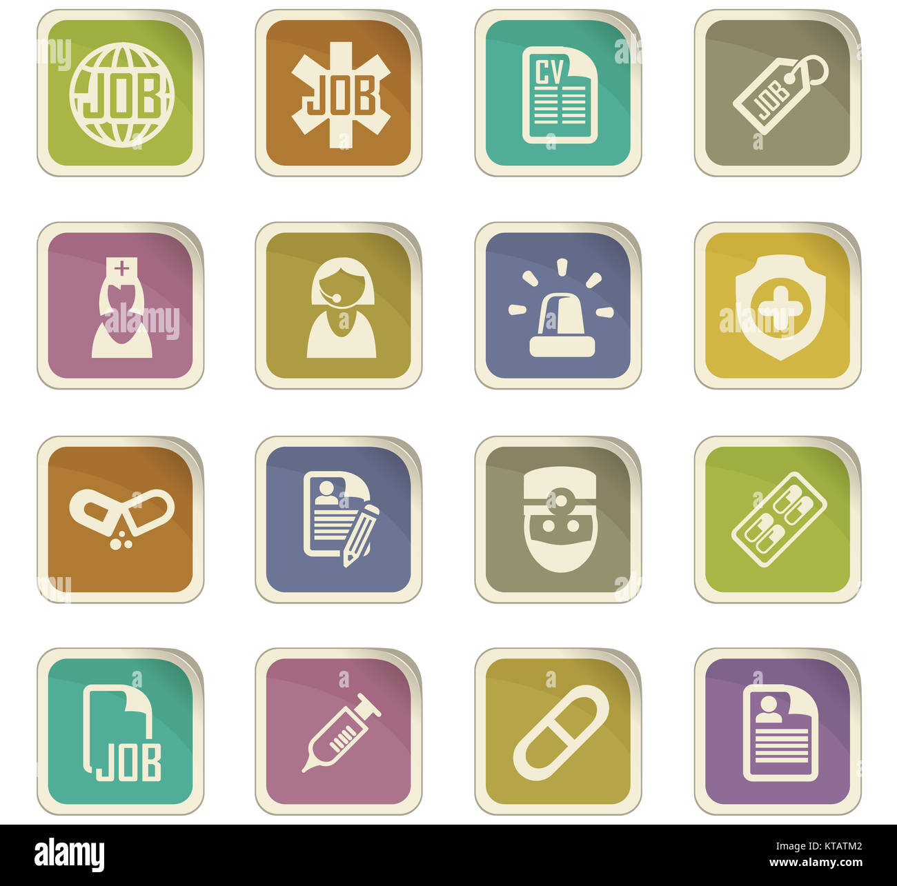 Job icons set Stock Photo - Alamy