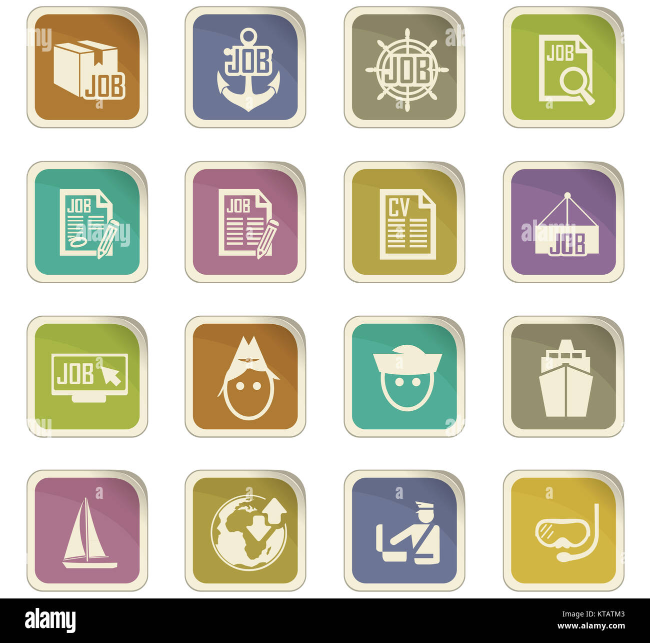 Job icons set Stock Photo - Alamy