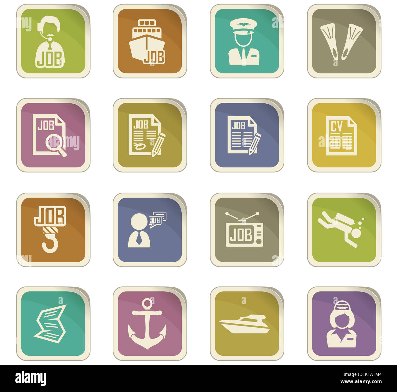 Job icons set Stock Photo - Alamy