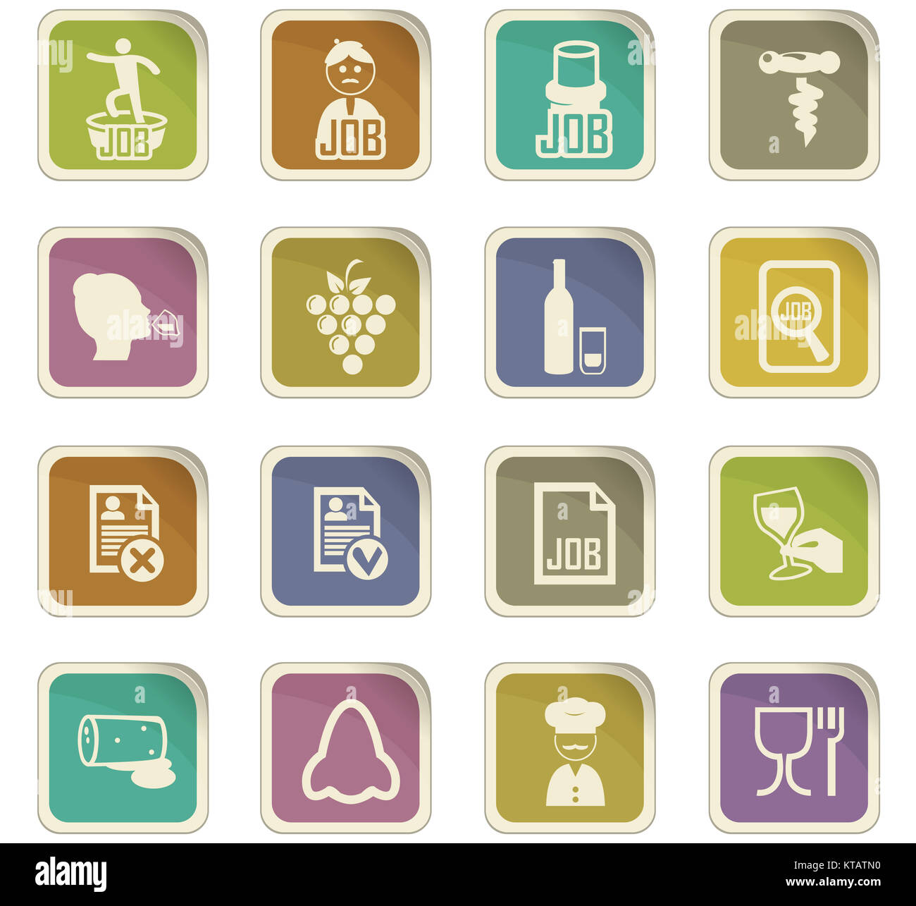 Job icons set Stock Photo - Alamy