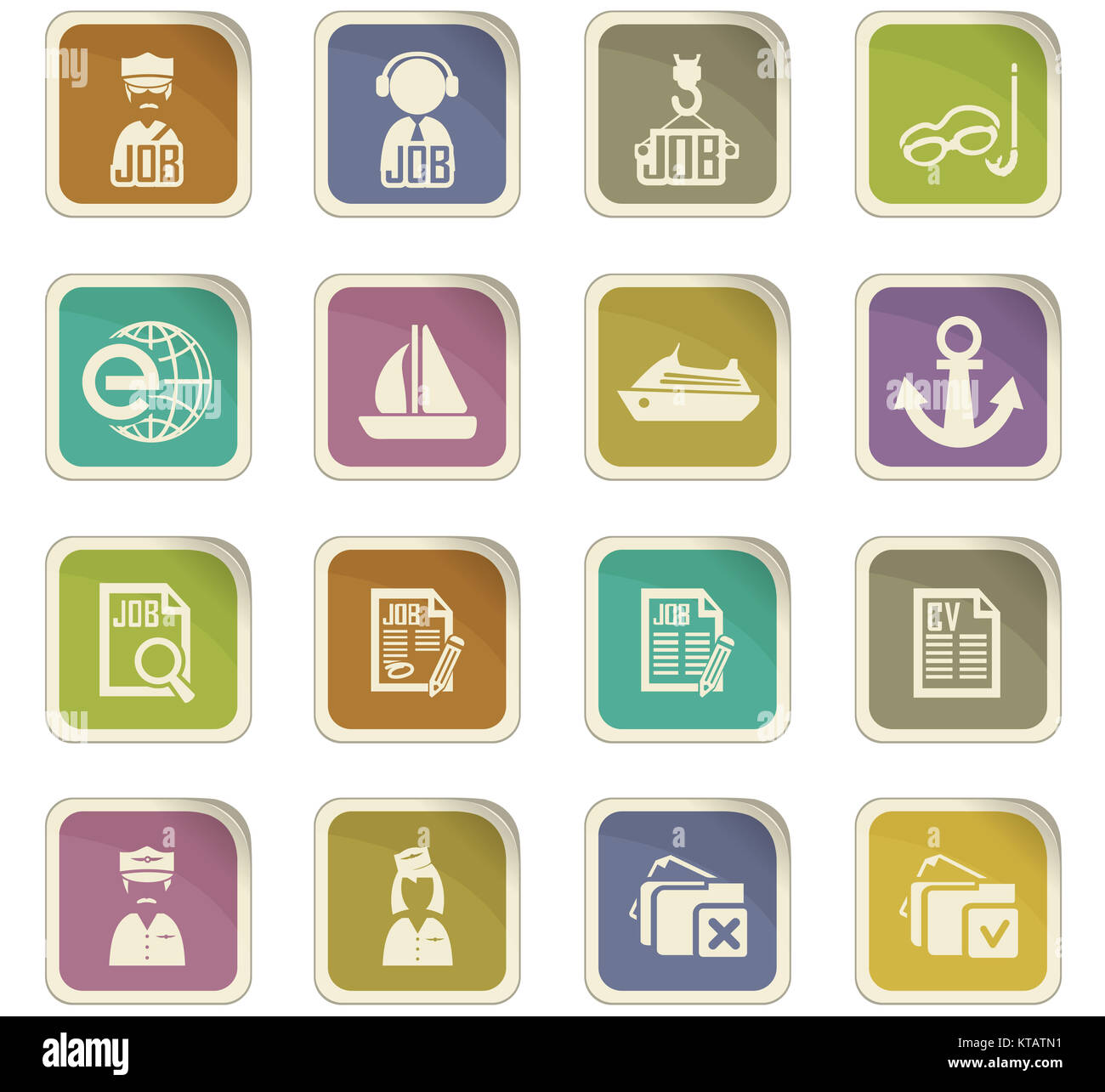 Job icons set Stock Photo - Alamy