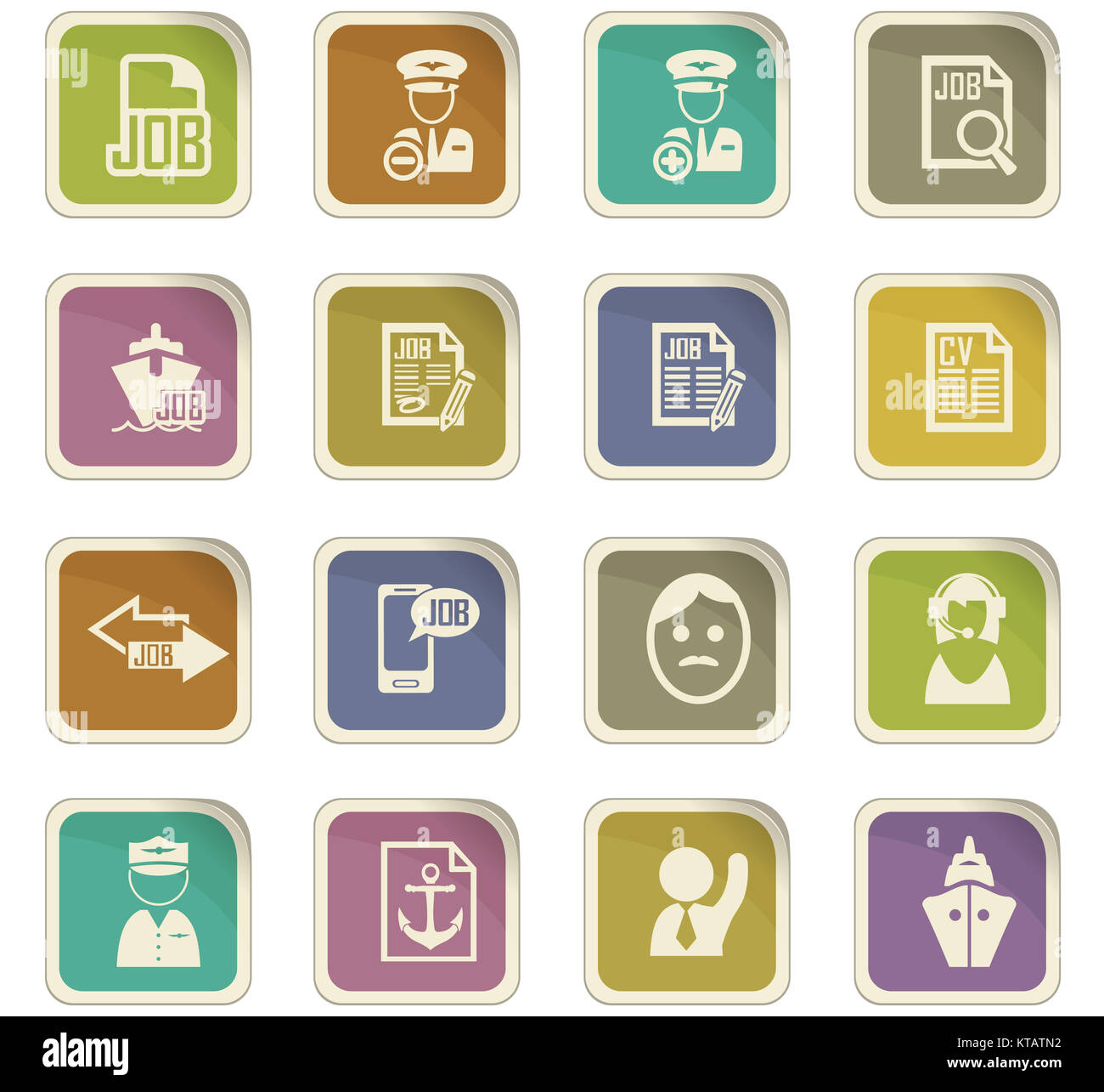 Job icons set Stock Photo - Alamy