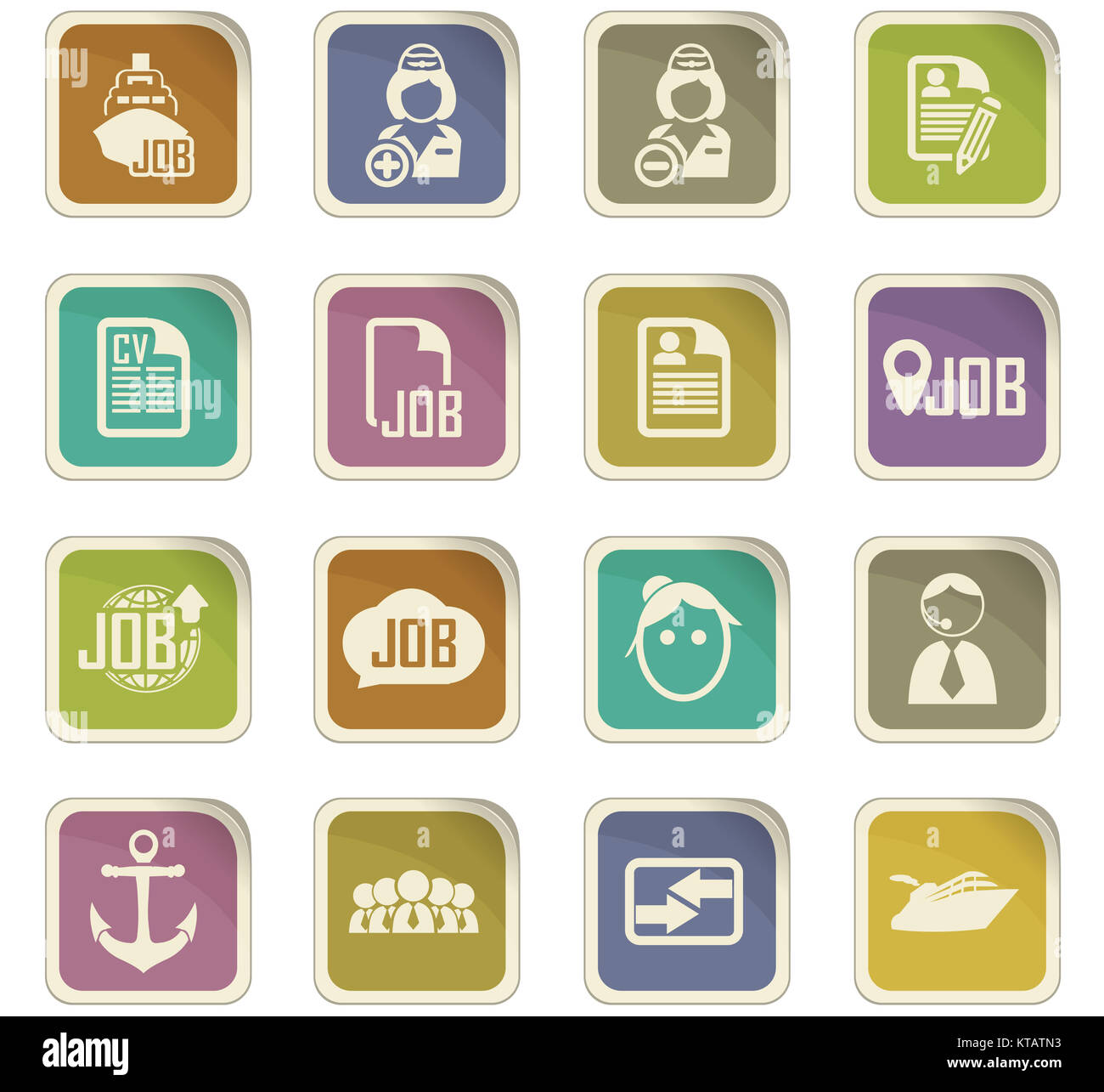 Job icons set Stock Photo - Alamy