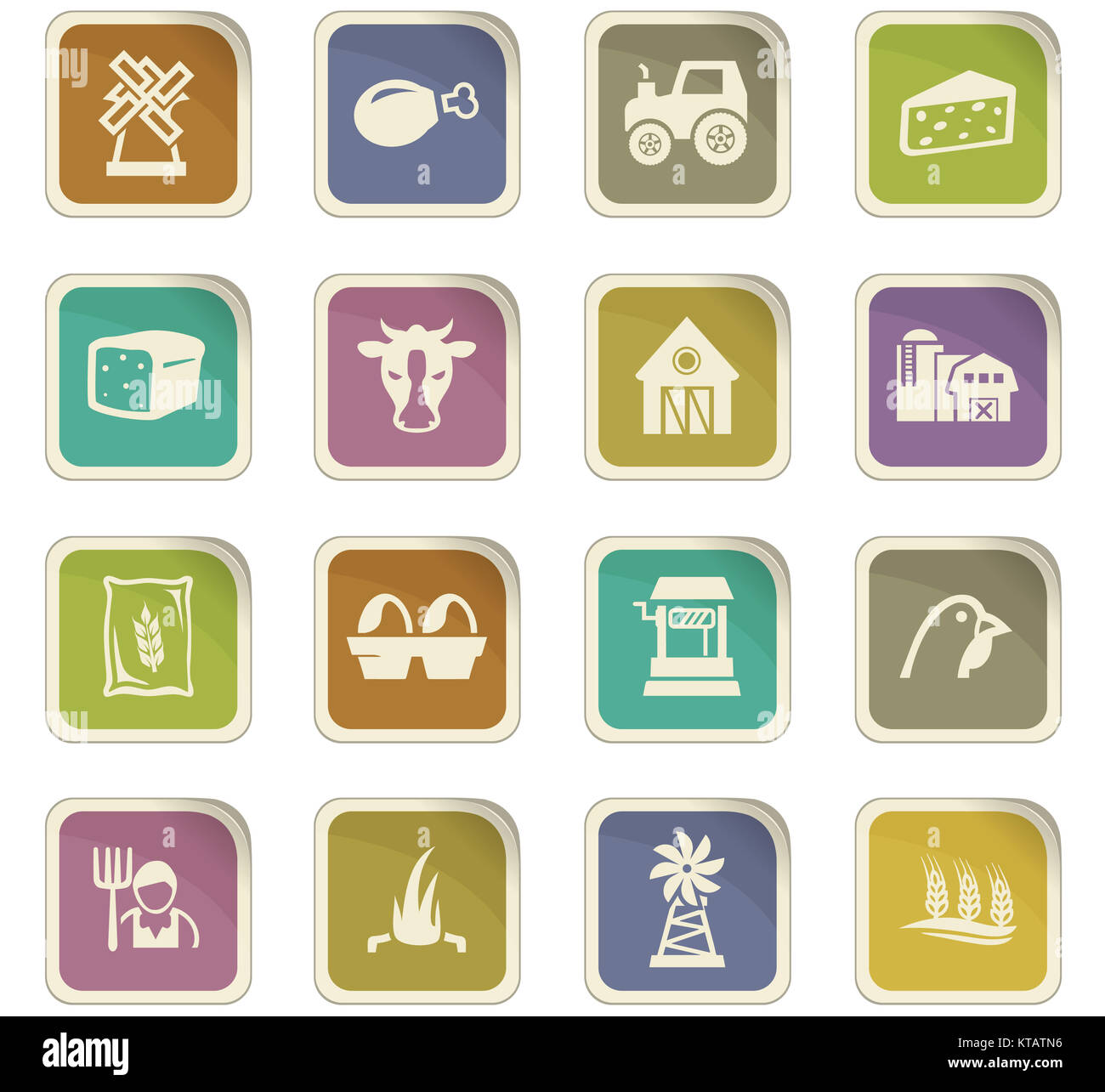 Agriculture and farming icons set Stock Photo - Alamy