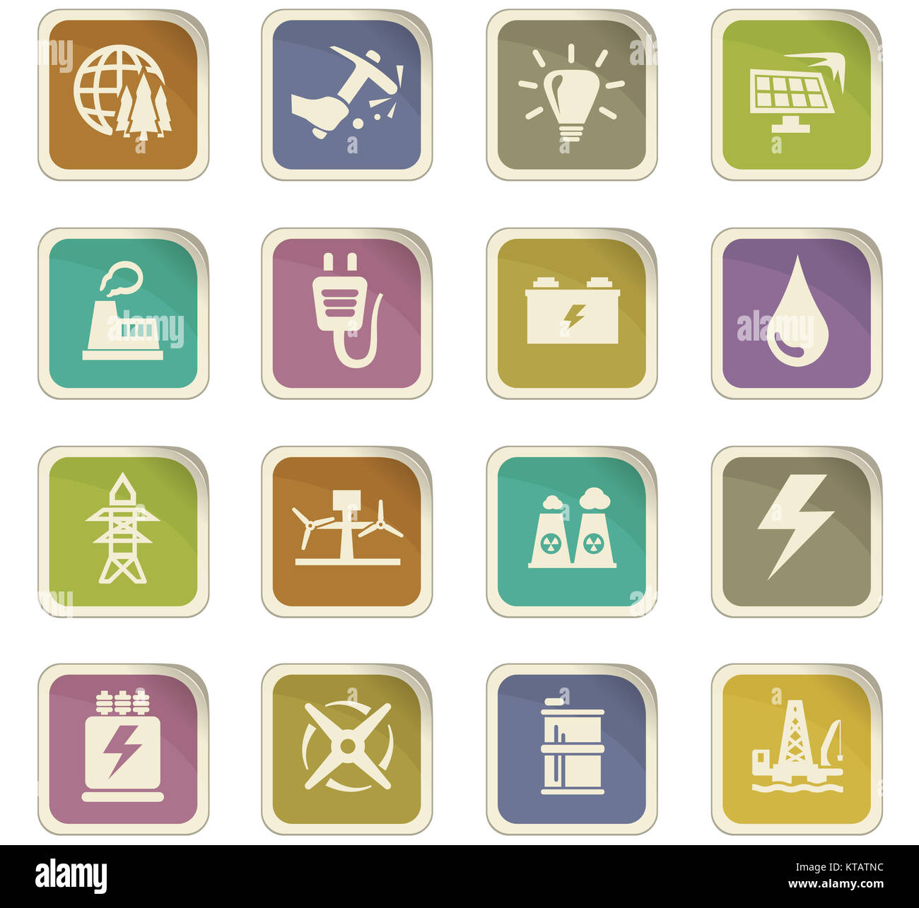 Alternative energy icons set Stock Photo - Alamy
