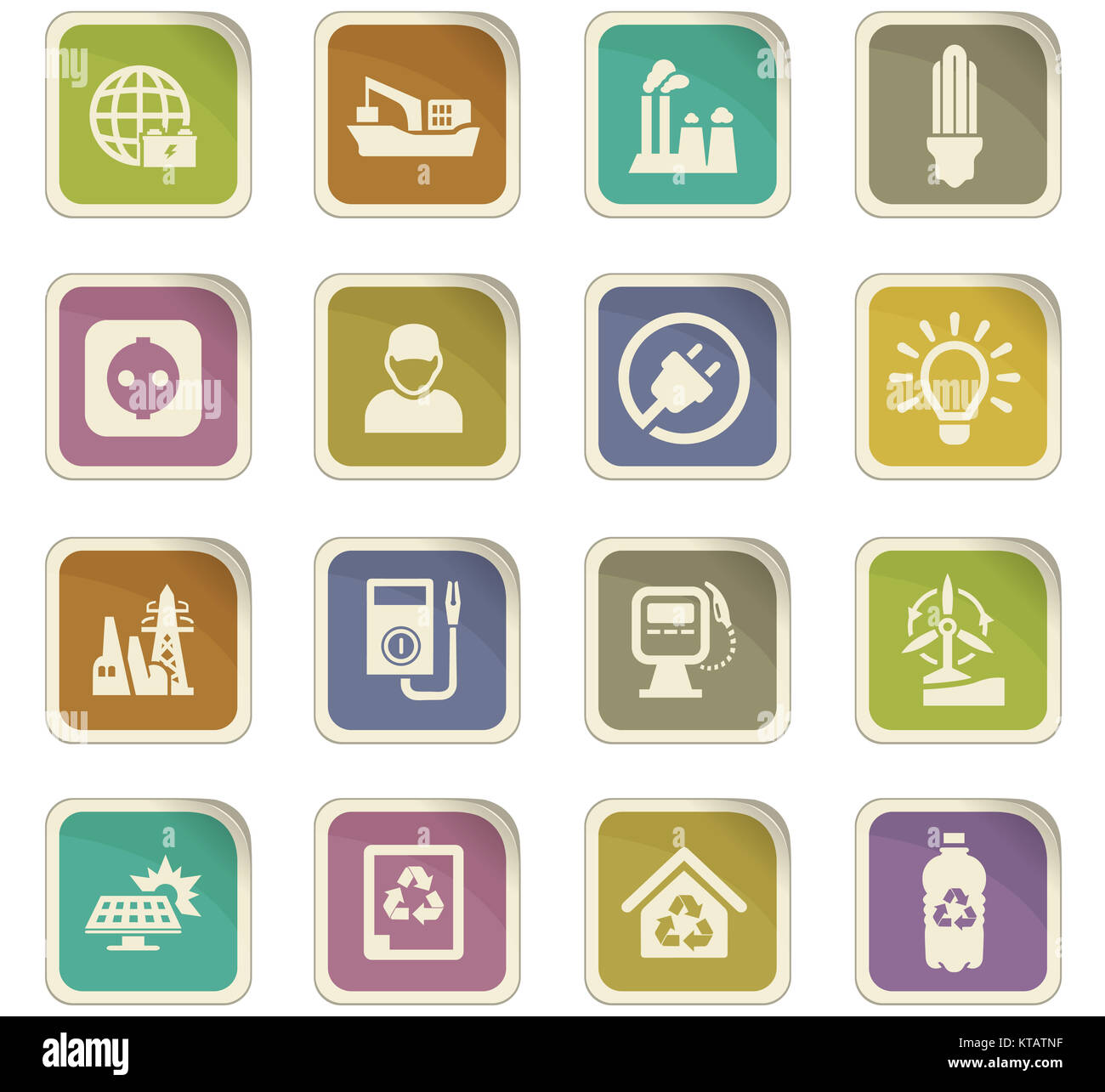 Alternative energy icons set Stock Photo - Alamy