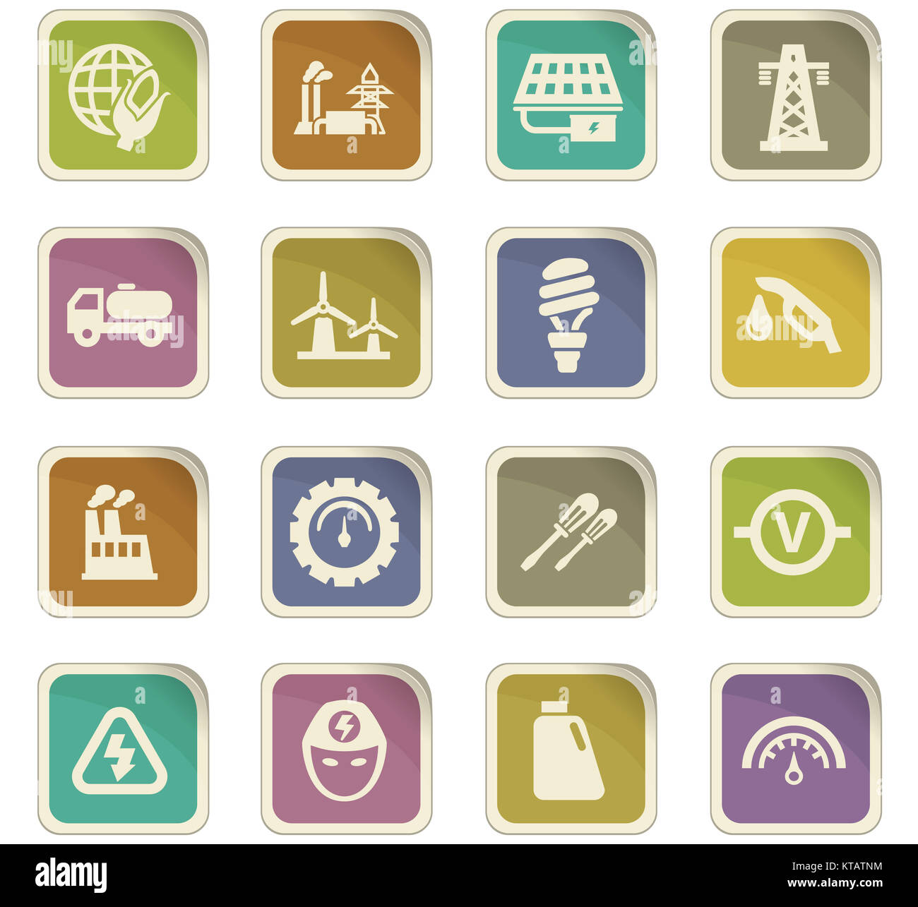 Alternative energy icons set Stock Photo - Alamy