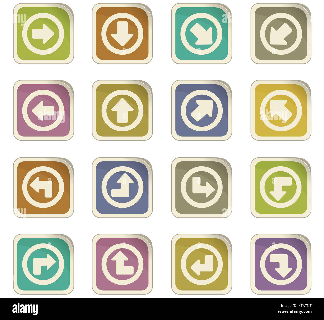 Arrows icons set Stock Photo - Alamy