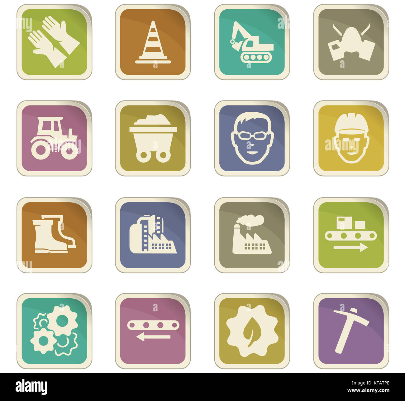 Industrial icons set Stock Photo - Alamy