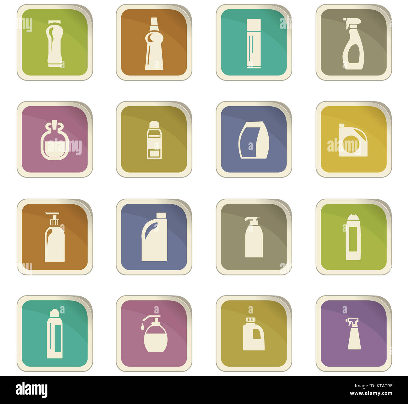 Household chemicals icons set Stock Photo - Alamy