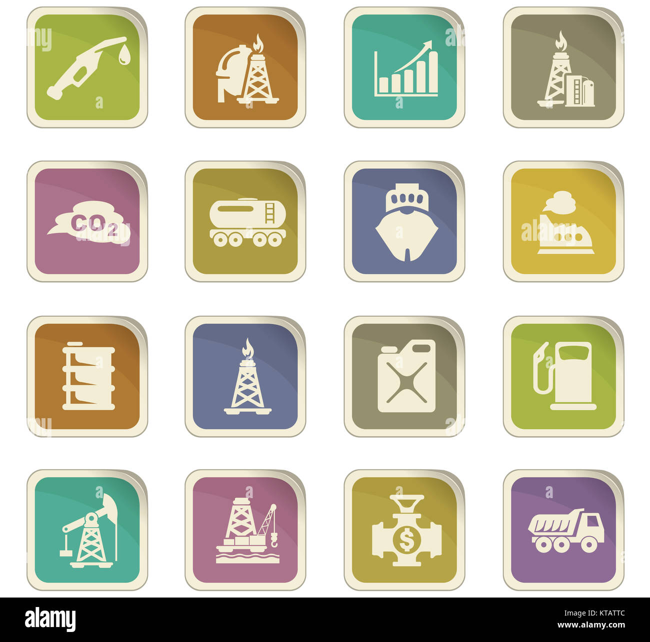 Extraction of oil icons set Stock Photo - Alamy