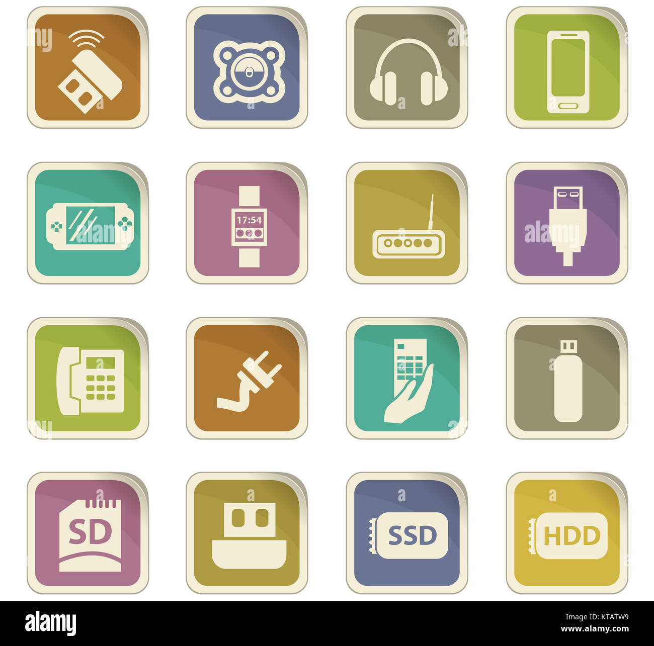 Devices icons set Stock Photo - Alamy