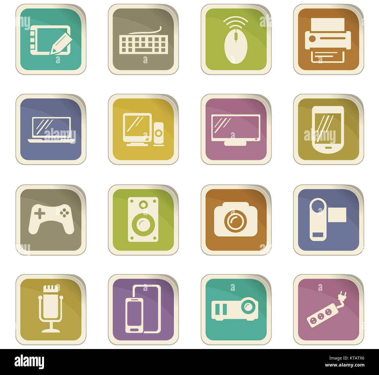 Devices icons set Stock Photo - Alamy