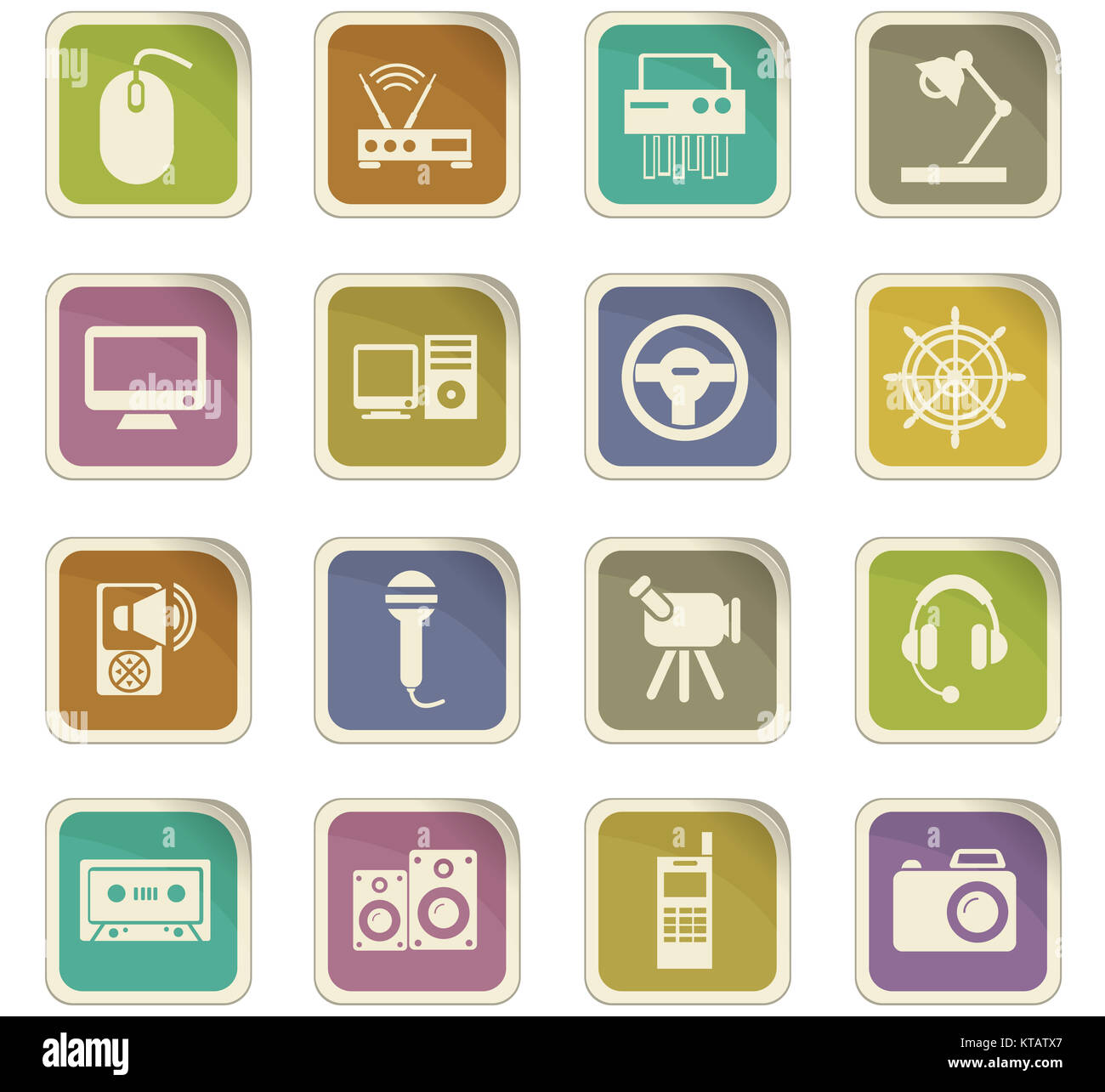 Devices icons set Stock Photo - Alamy