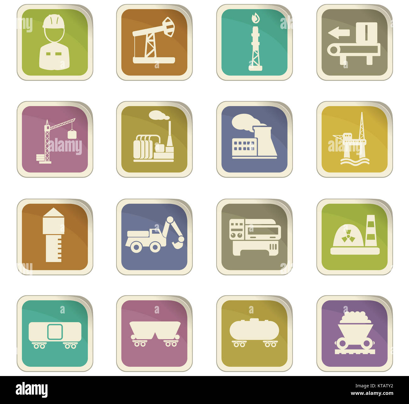 industry icon set Stock Photo - Alamy