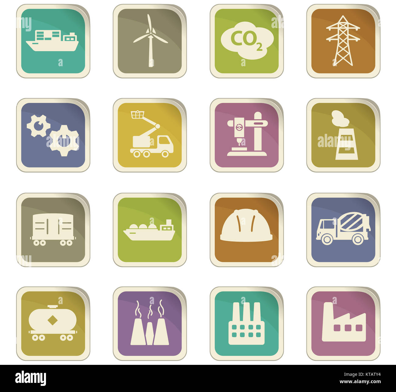 industry icon set Stock Photo - Alamy