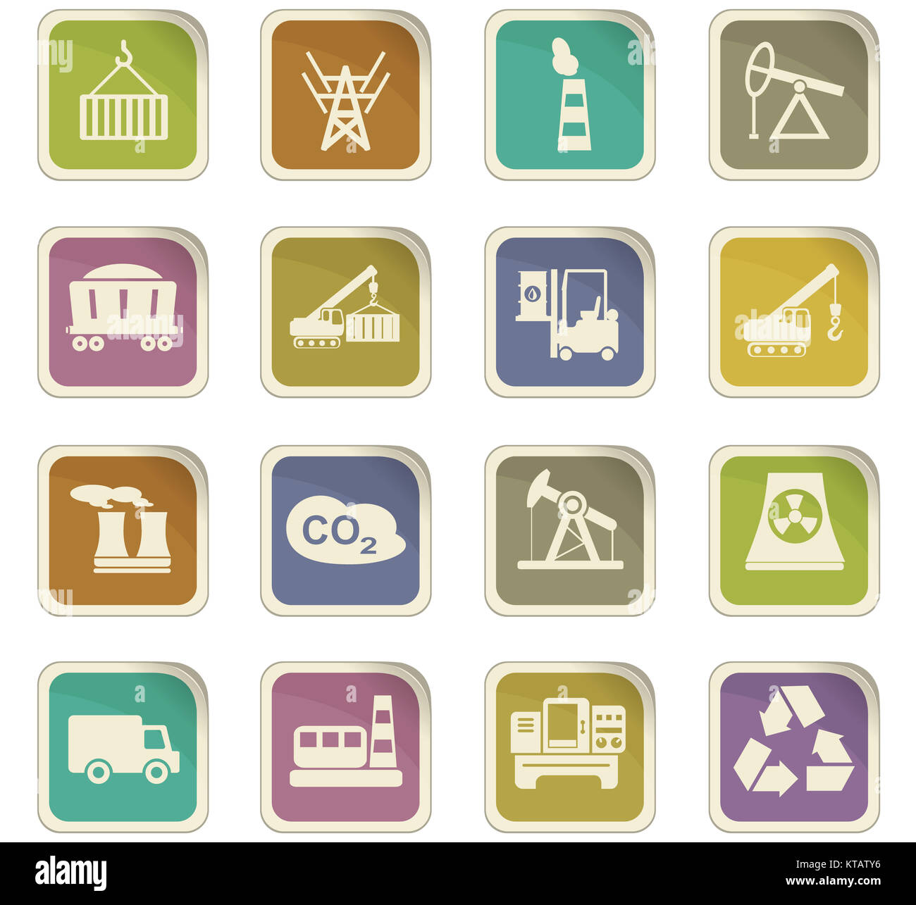 industry icon set Stock Photo - Alamy