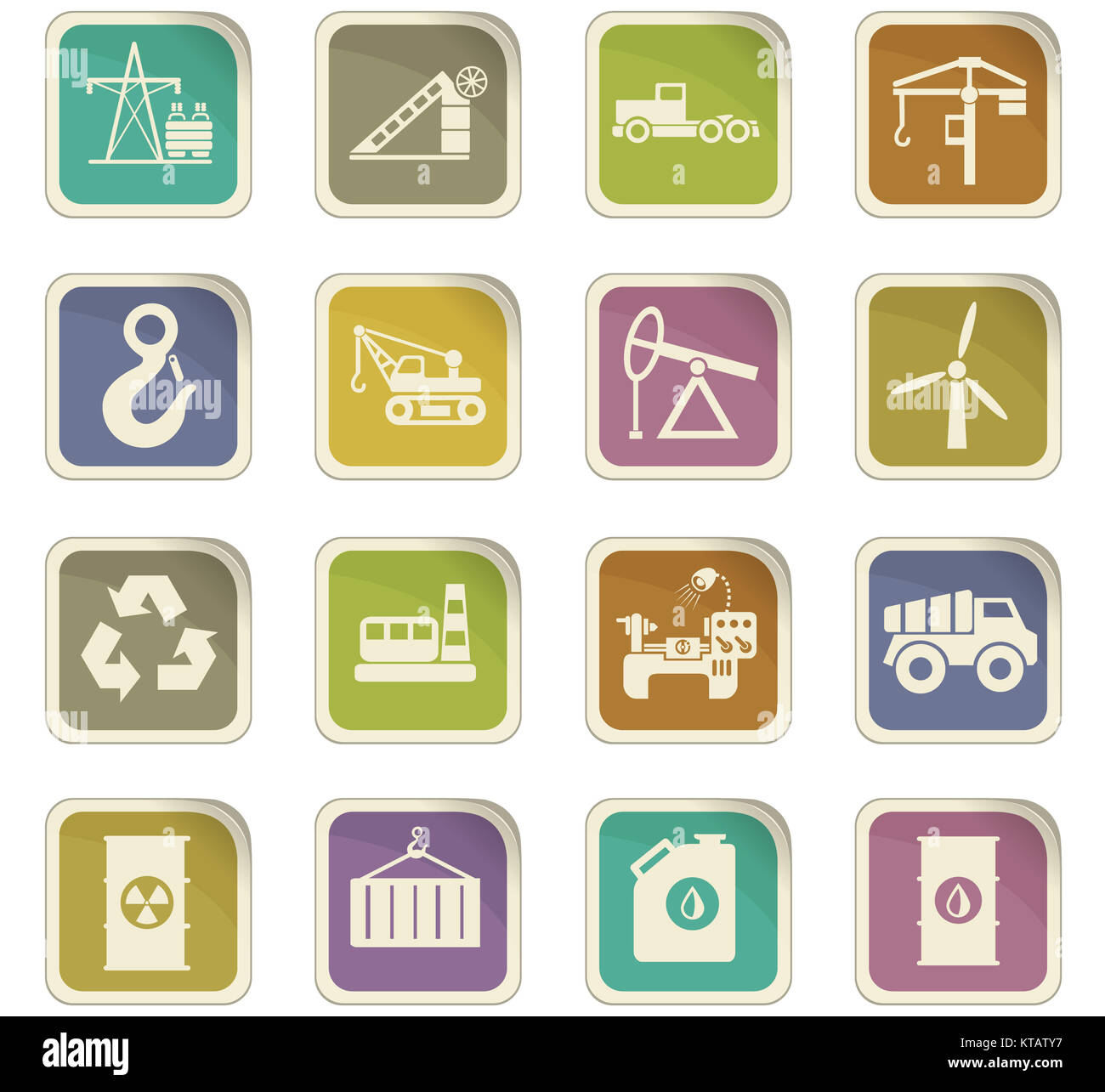 industry icon set Stock Photo - Alamy