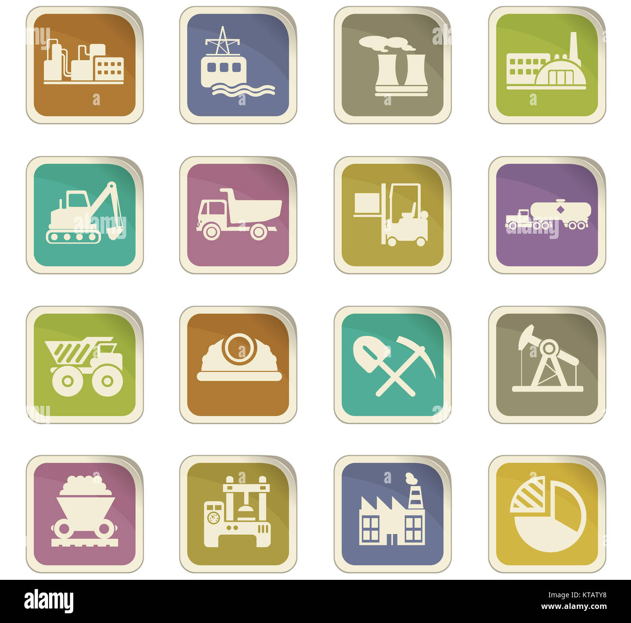 industry icon set Stock Photo - Alamy