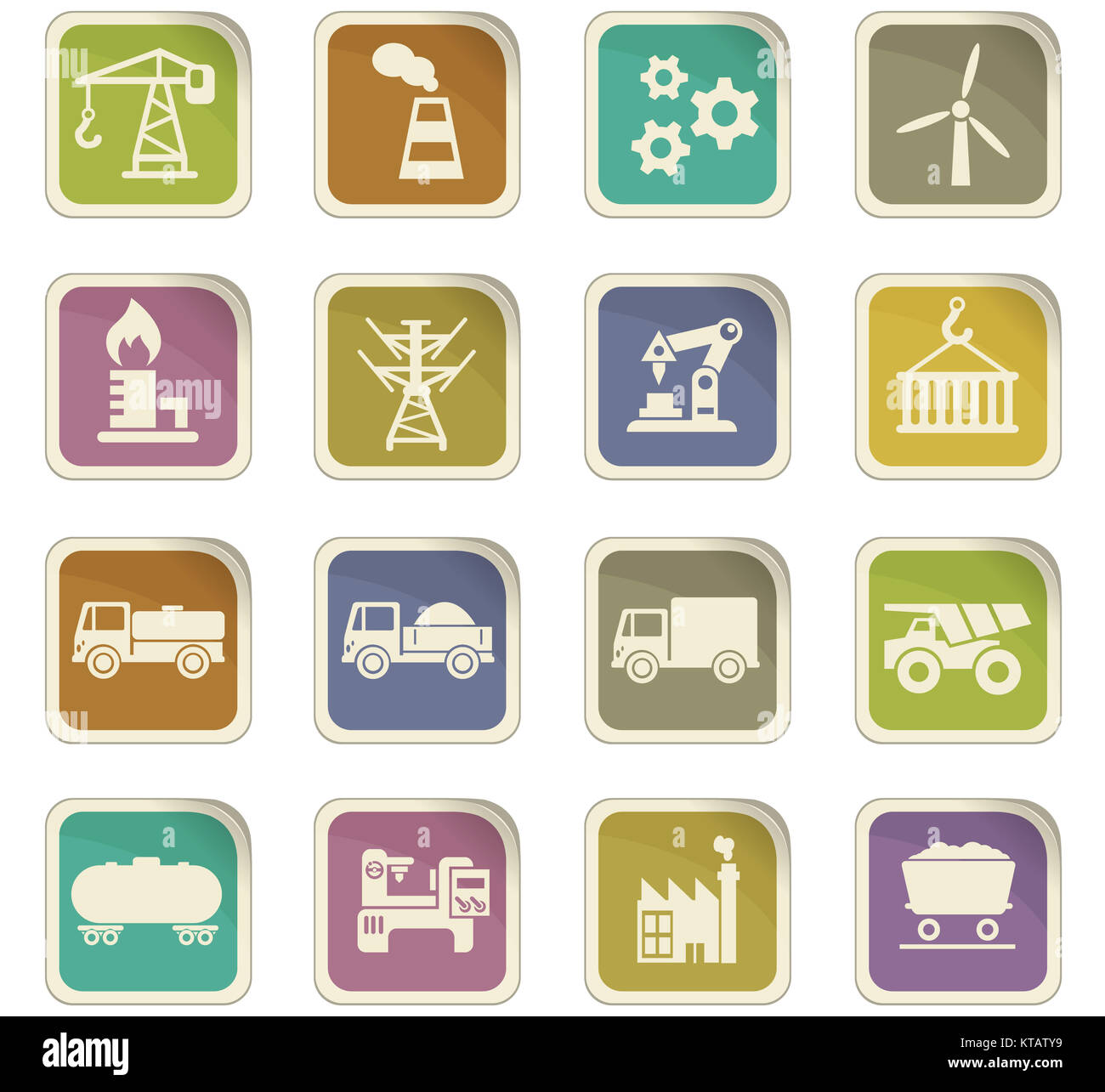 industry icon set Stock Photo - Alamy