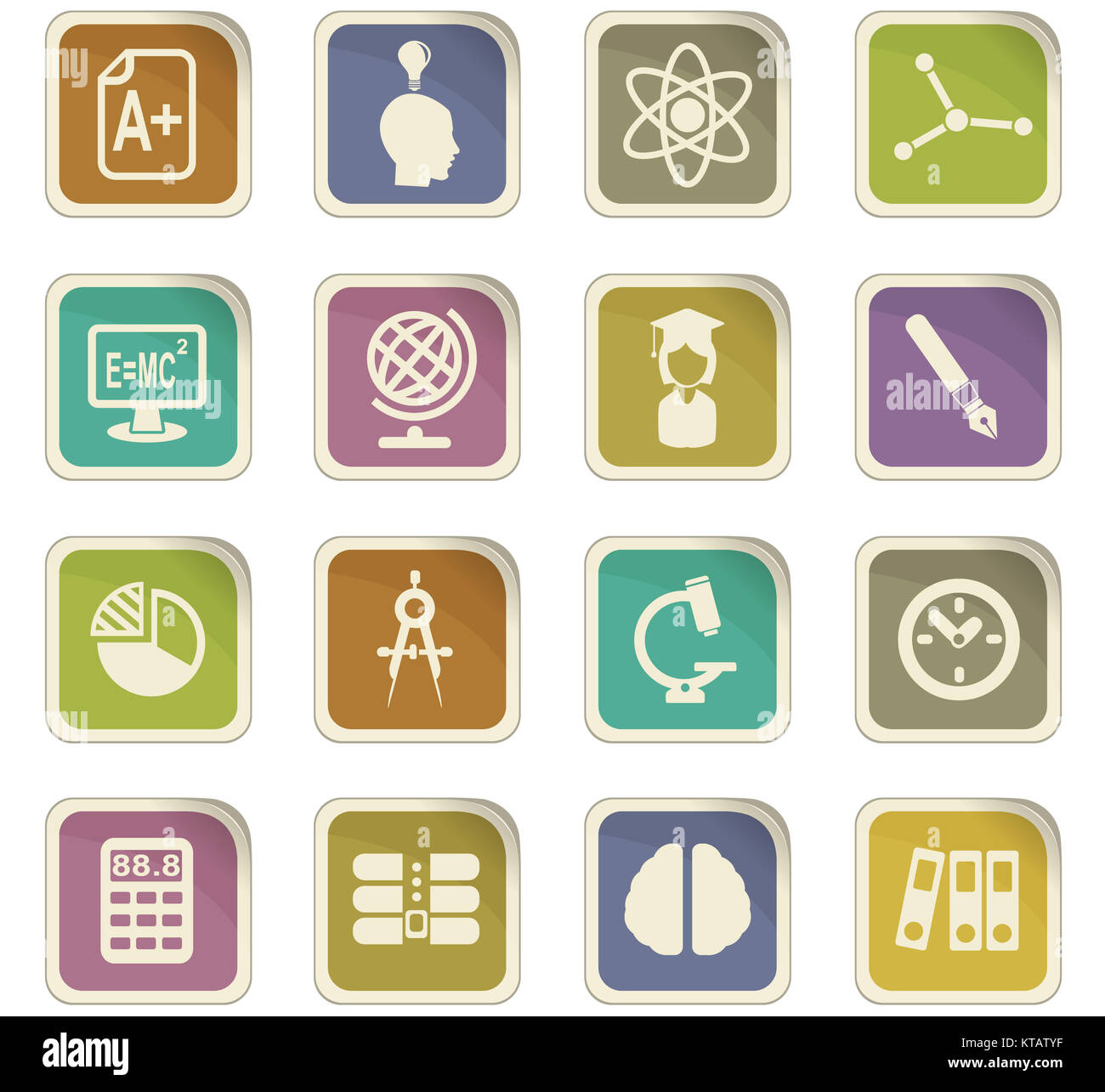 university icon set Stock Photo - Alamy