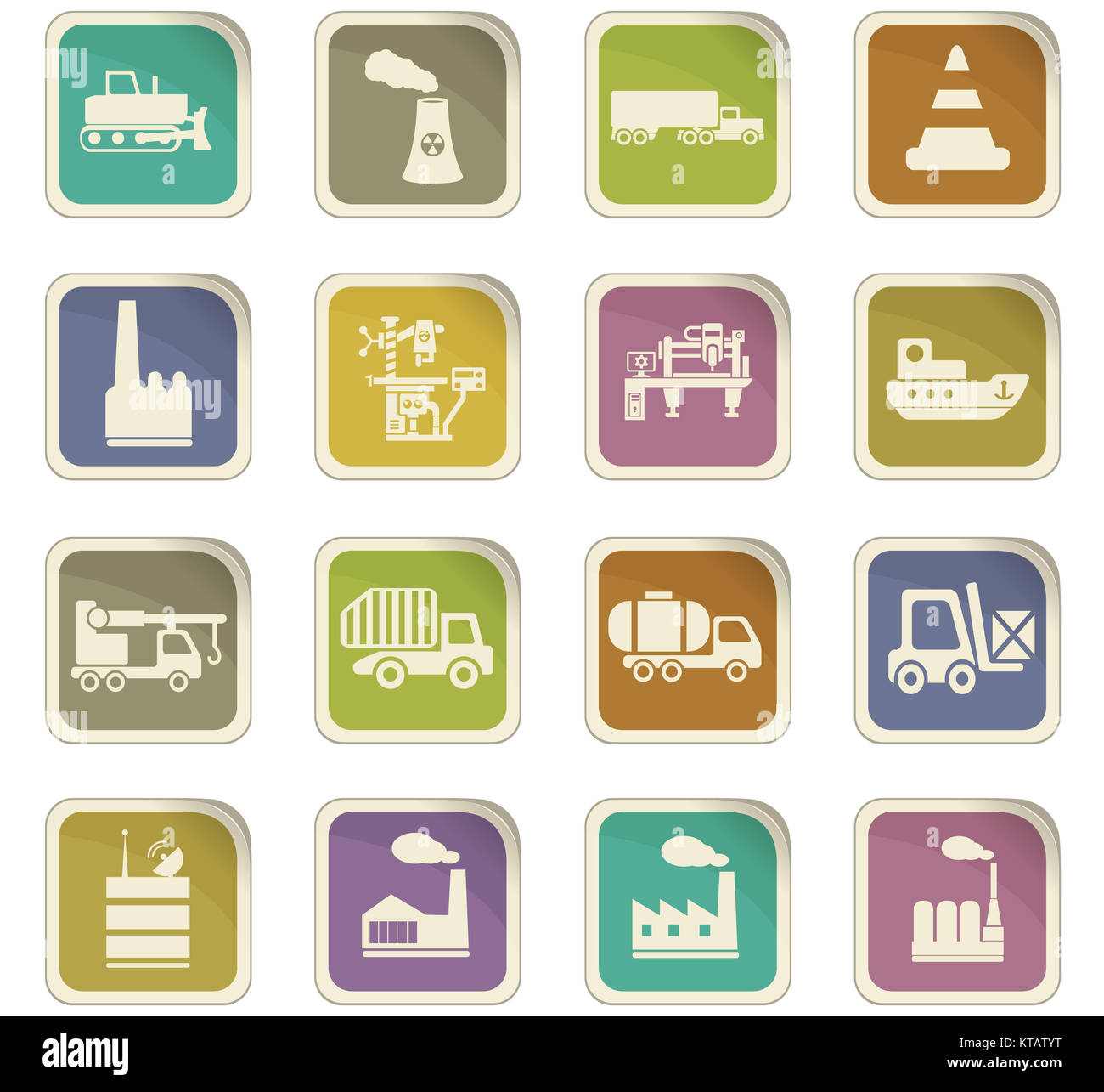 industry icon set Stock Photo - Alamy