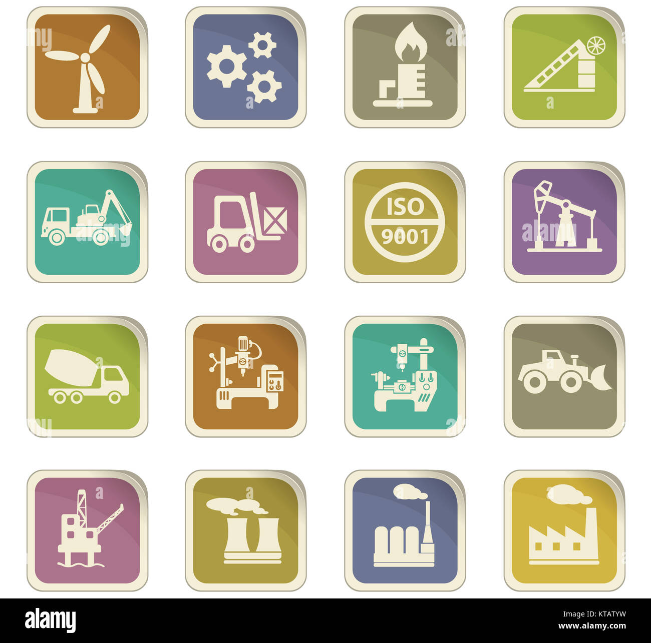 industry icon set Stock Photo - Alamy