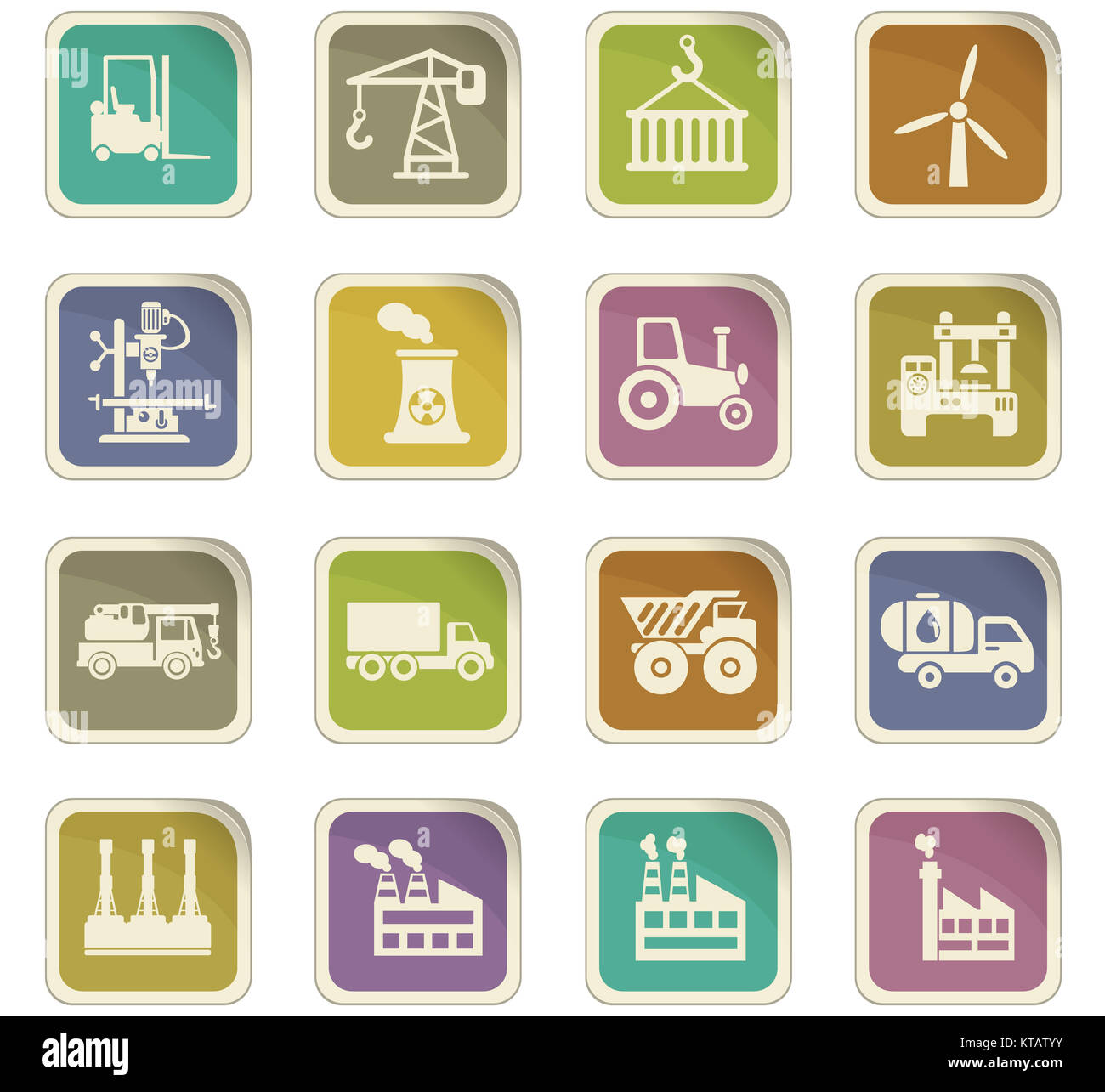 industry icon set Stock Photo - Alamy