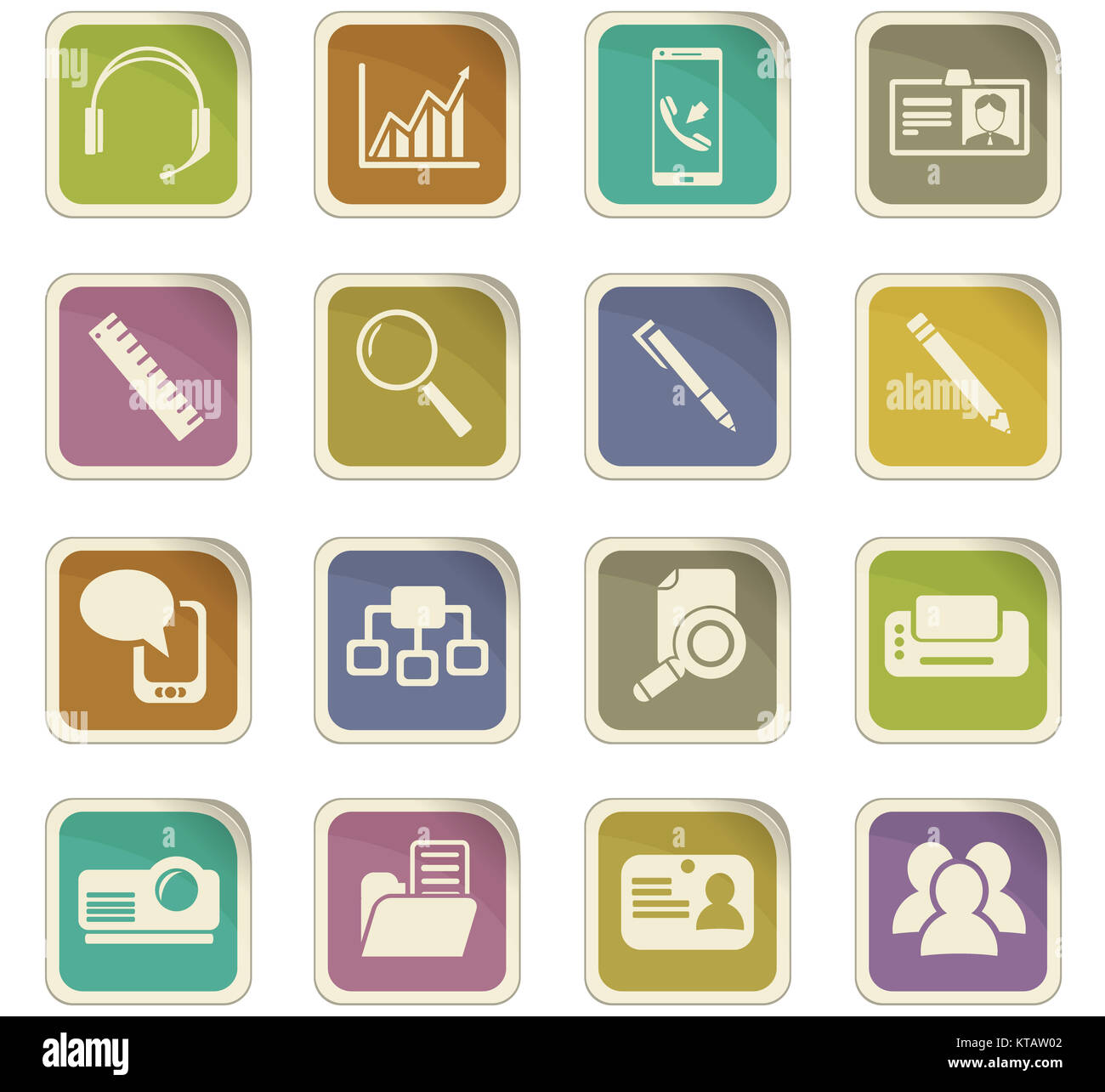 office icon set Stock Photo - Alamy
