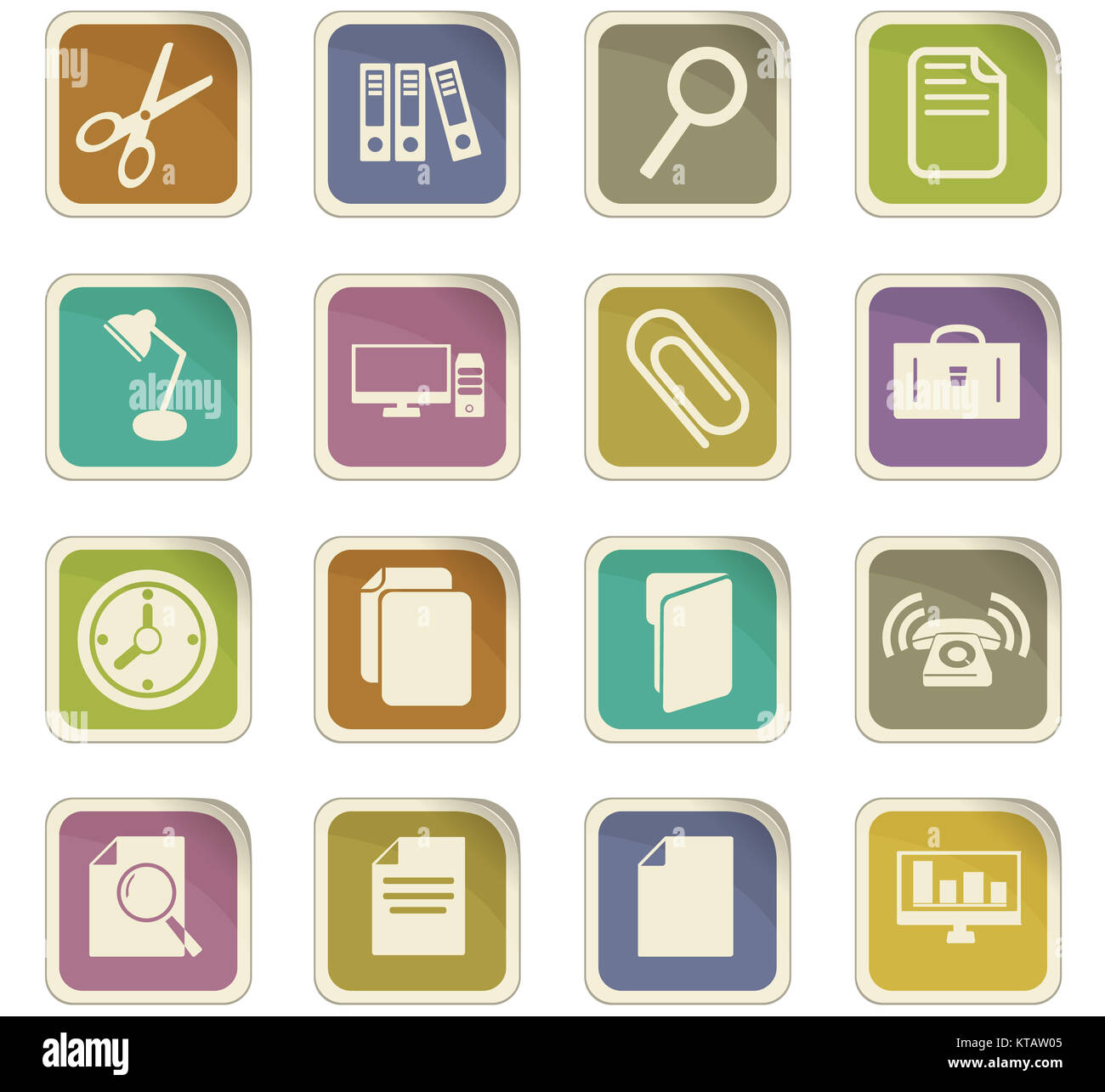 office icon set Stock Photo - Alamy
