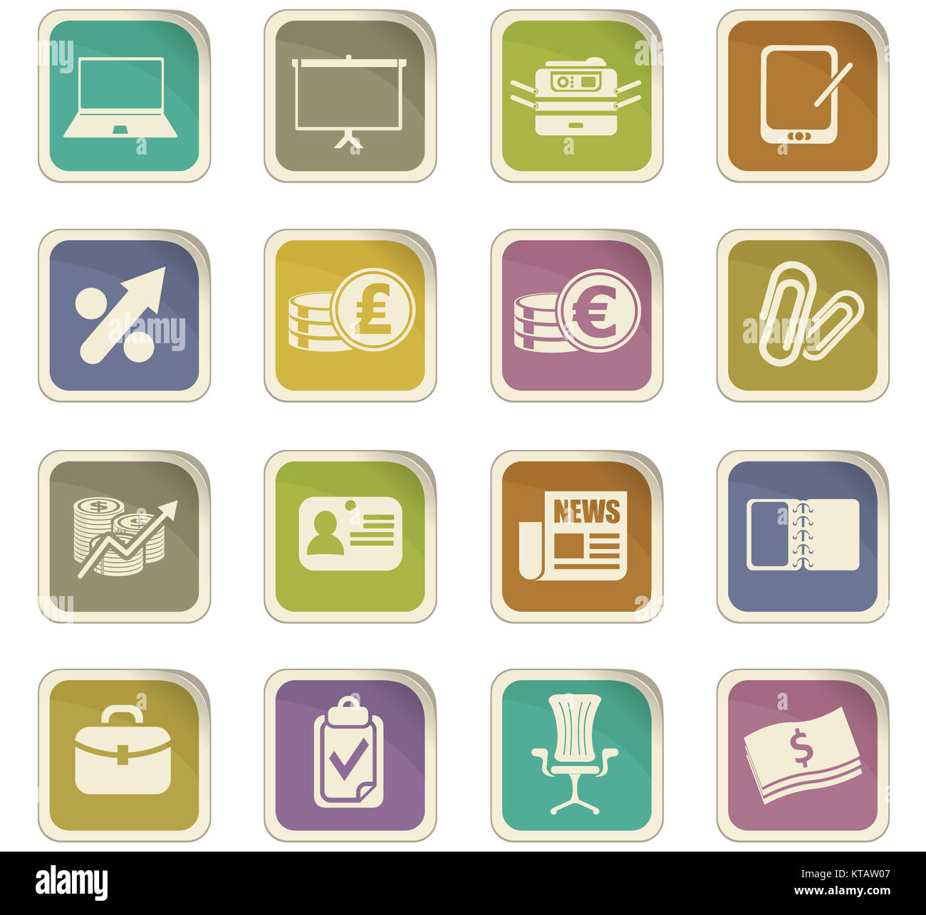 office icon set Stock Photo - Alamy