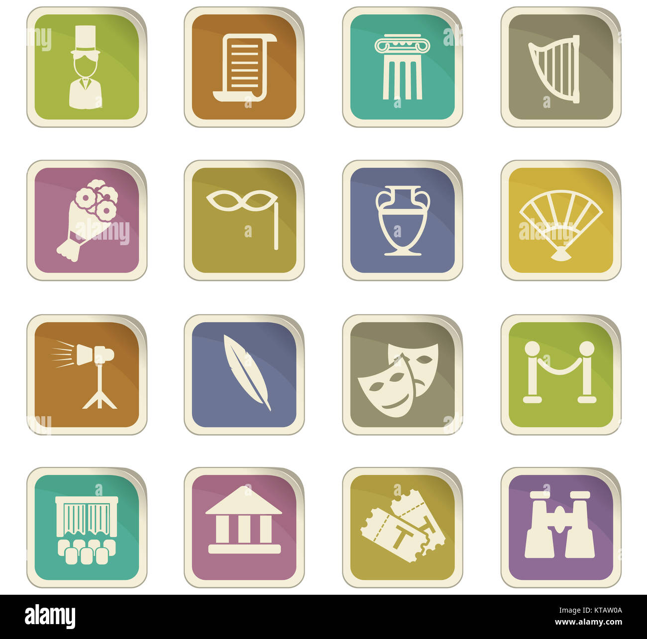 theater icon set Stock Photo - Alamy