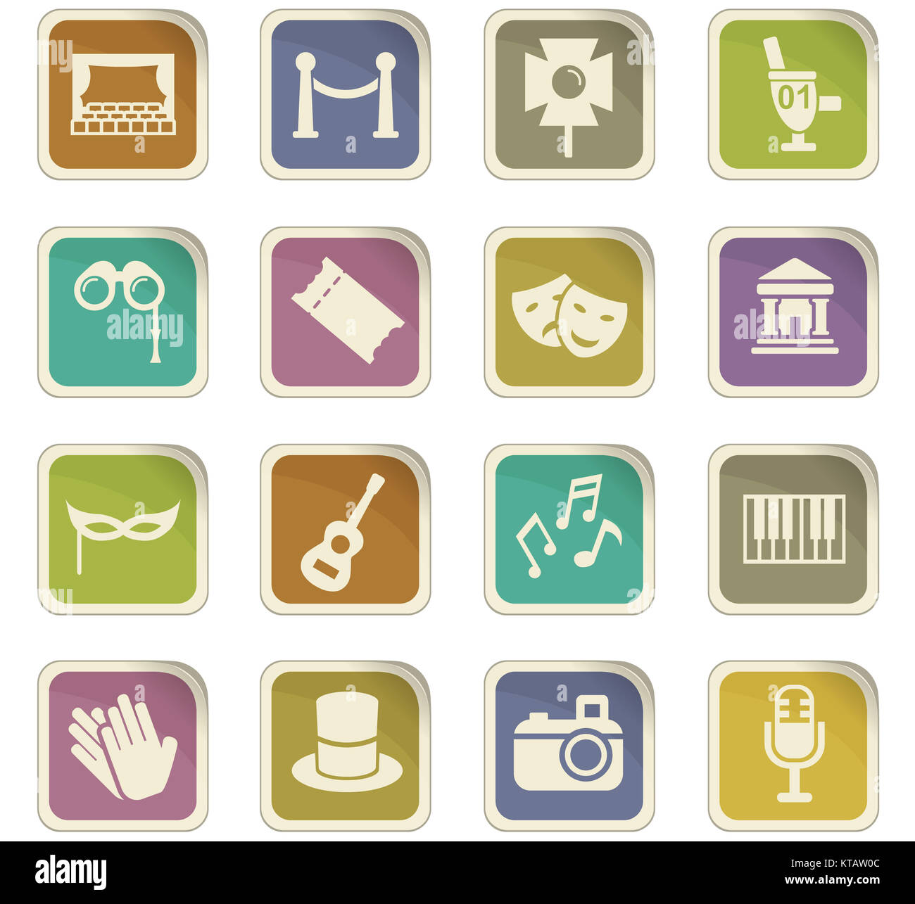 theater icon set Stock Photo - Alamy