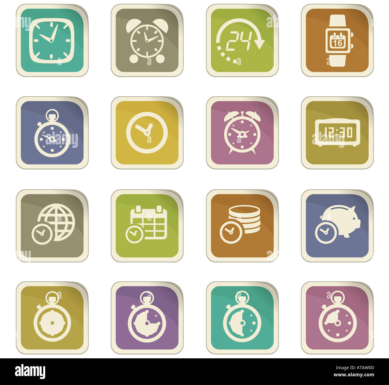 time icon set Stock Photo - Alamy