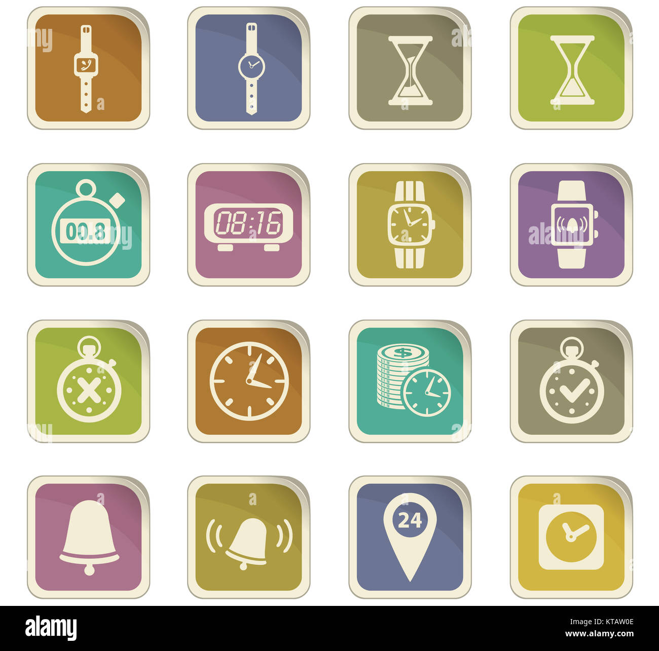 time icon set Stock Photo - Alamy