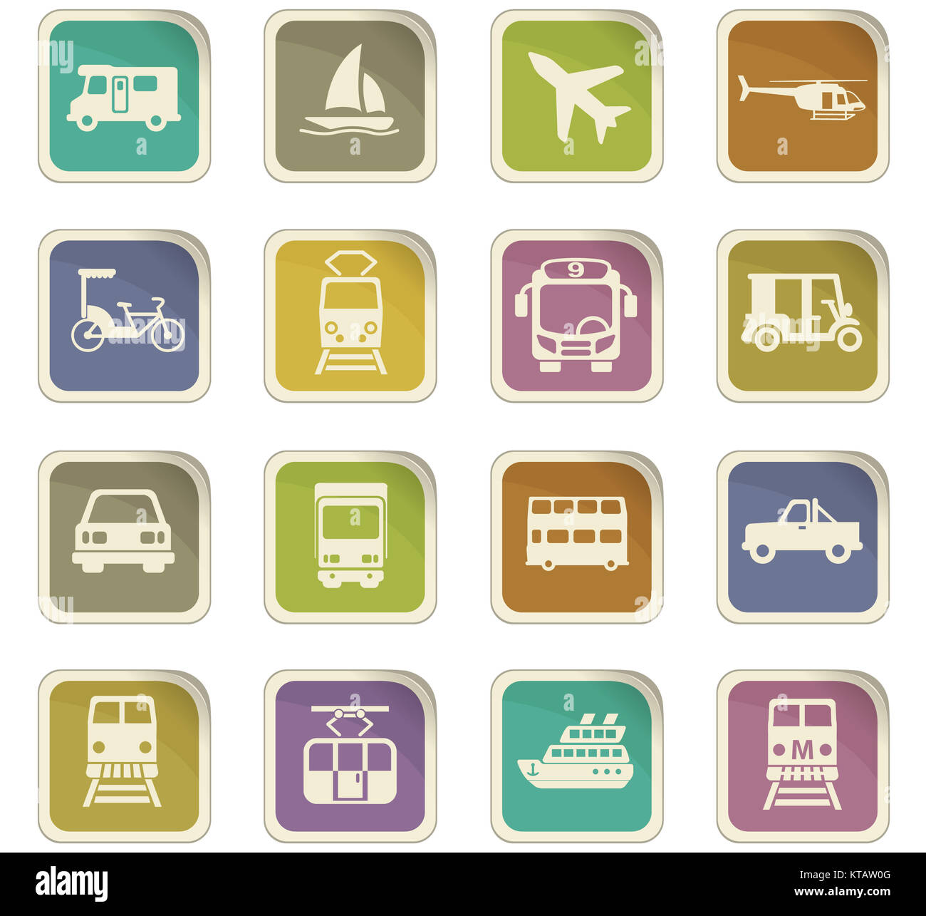 transport icon set Stock Photo - Alamy