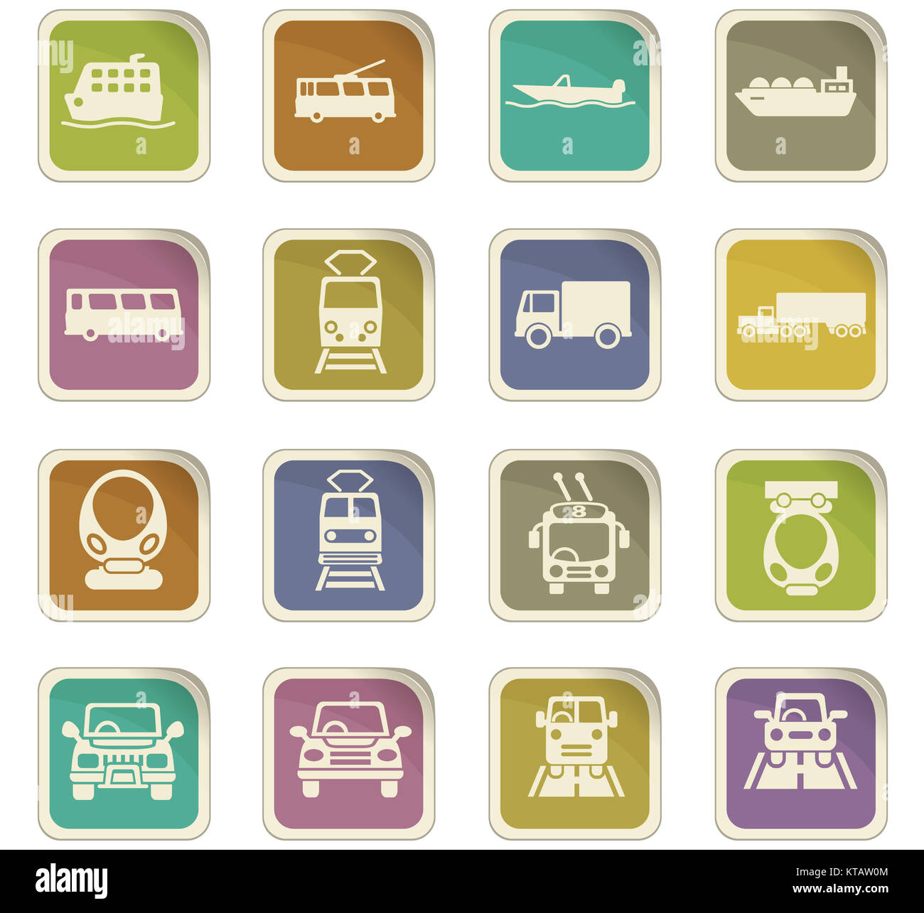 transport icon set Stock Photo - Alamy