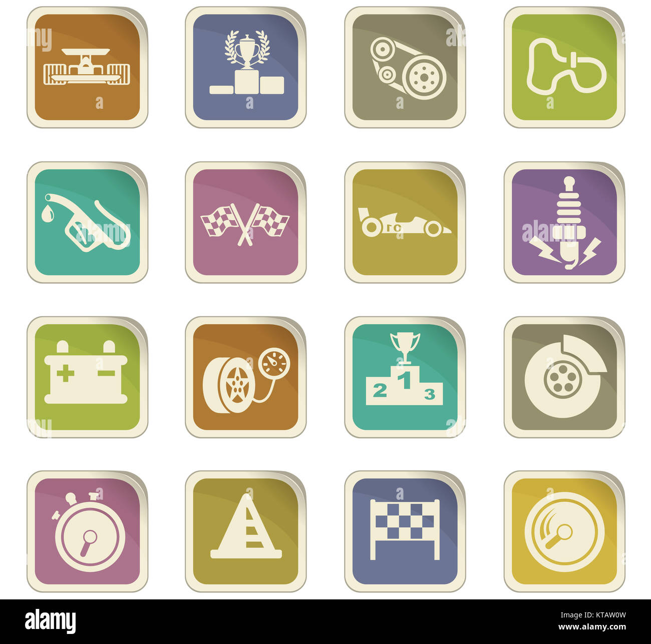 racing icon set Stock Photo - Alamy