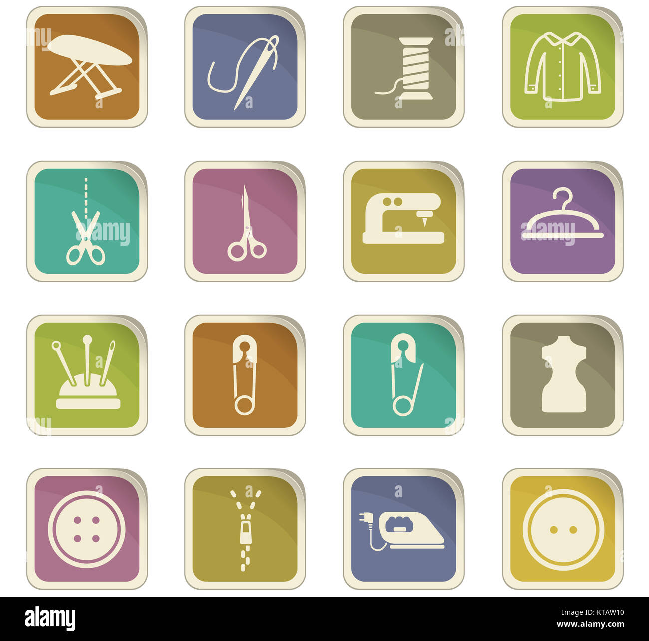 tailoring icon set Stock Photo - Alamy