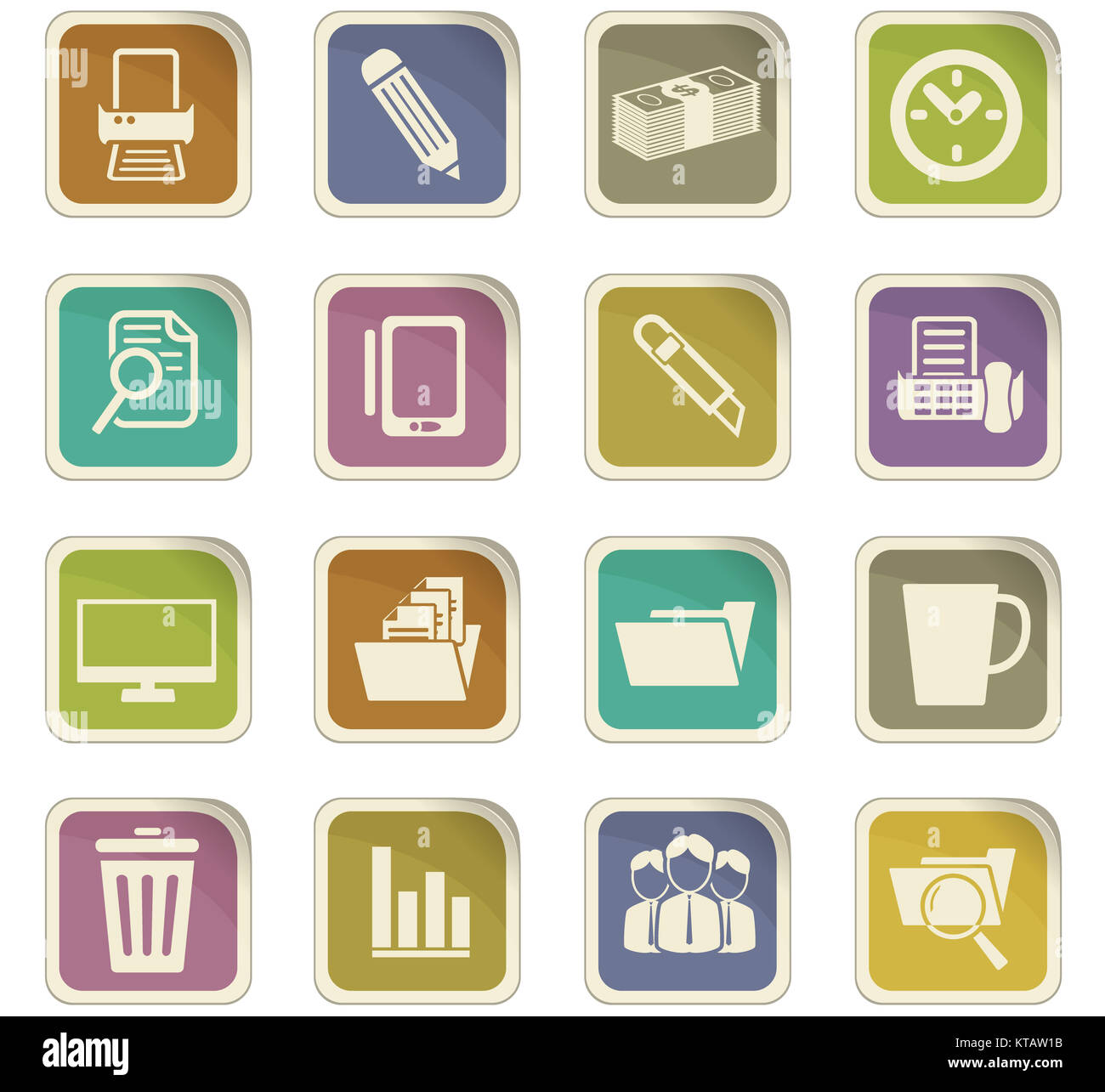 office icon set Stock Photo - Alamy