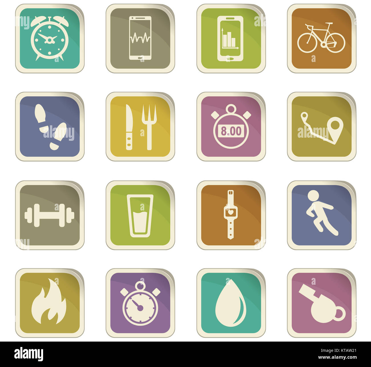 monitoring apps icon set Stock Photo - Alamy