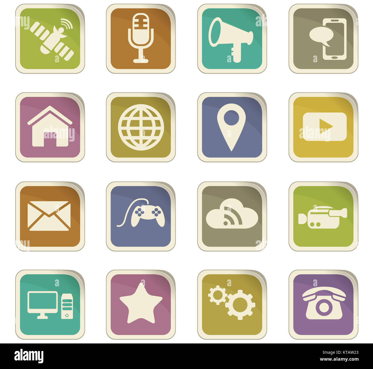 media icon set Stock Photo - Alamy