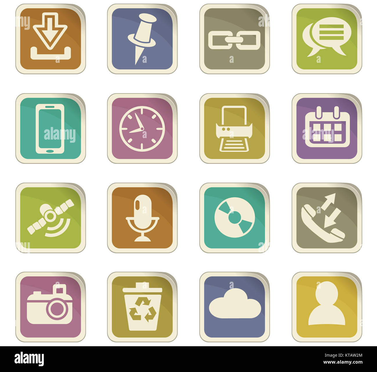 media icon set Stock Photo - Alamy