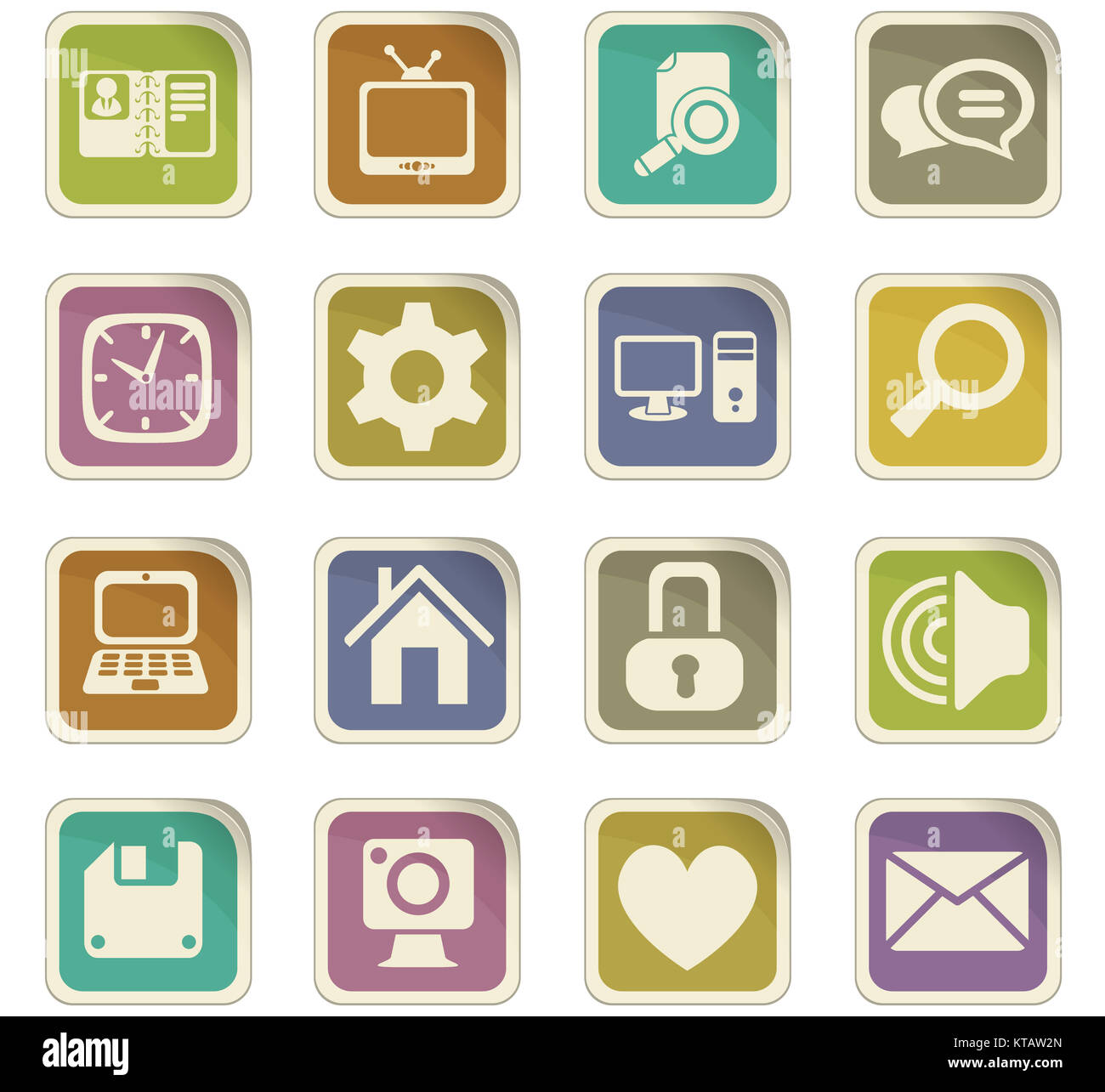 media icon set Stock Photo - Alamy