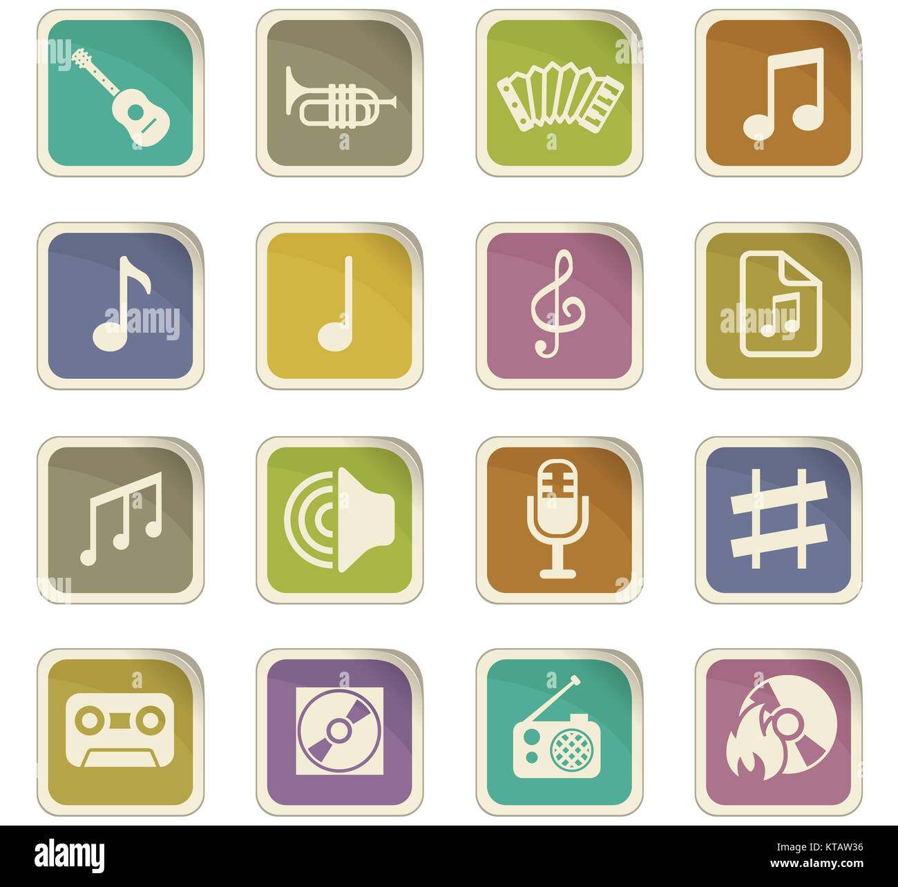 music icon set Stock Photo - Alamy