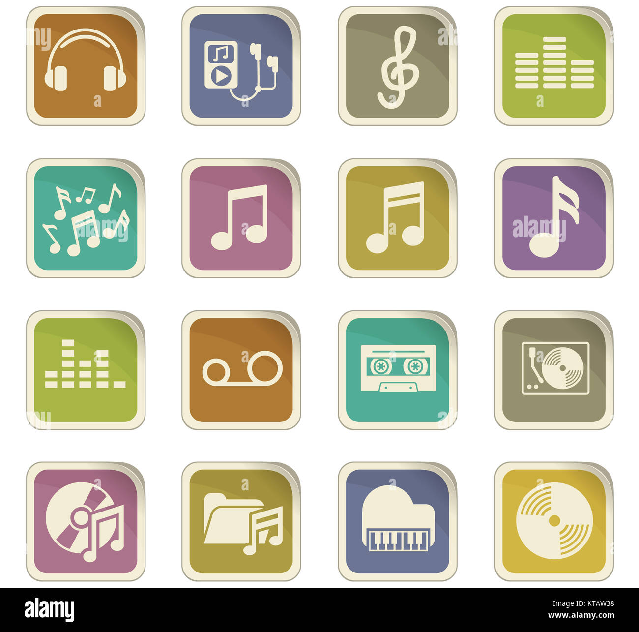 music icon set Stock Photo - Alamy