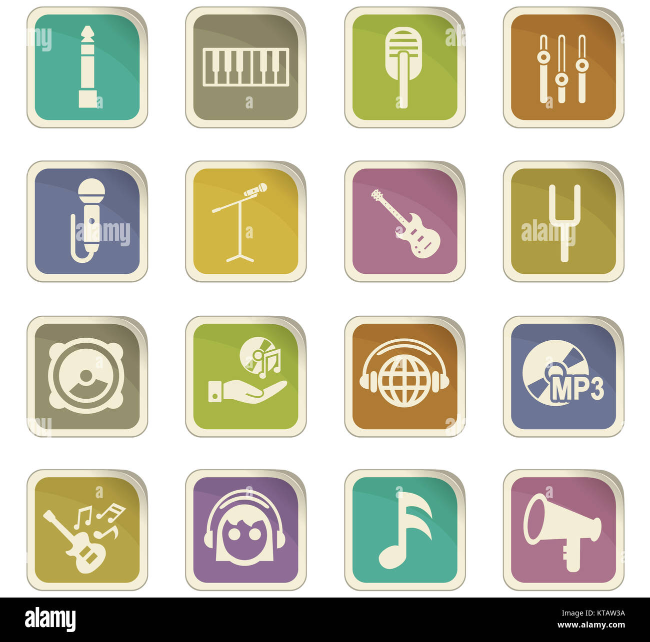 music icon set Stock Photo - Alamy